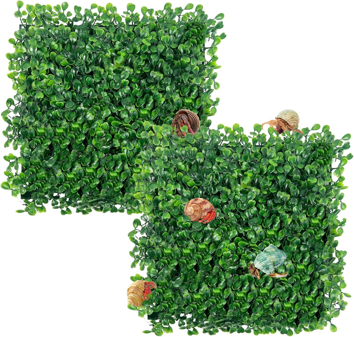Amazon.com: Rainmae 2Pack Faux Grass Mat Fake Turf Hermit Crab Climbing ...