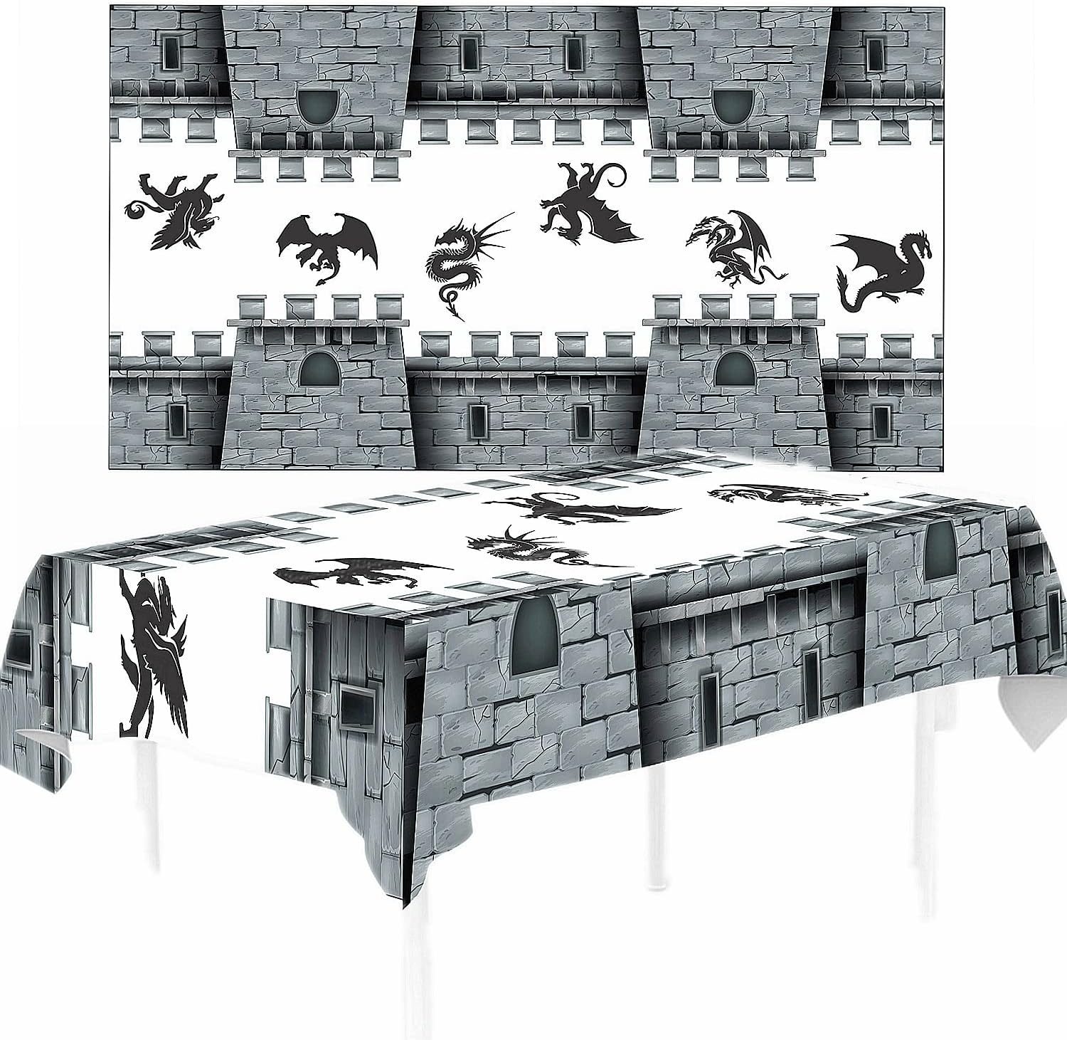 Amazon.com: Beistle Medieval Tablecover, 54” x 108” – Plastic Table ...