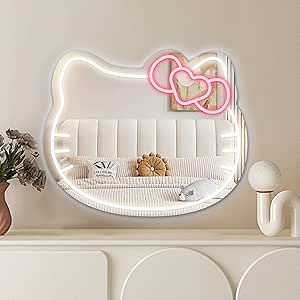 Amazon.com: jimerchant Hello Mirror with Light Neon Signs Anime for ...