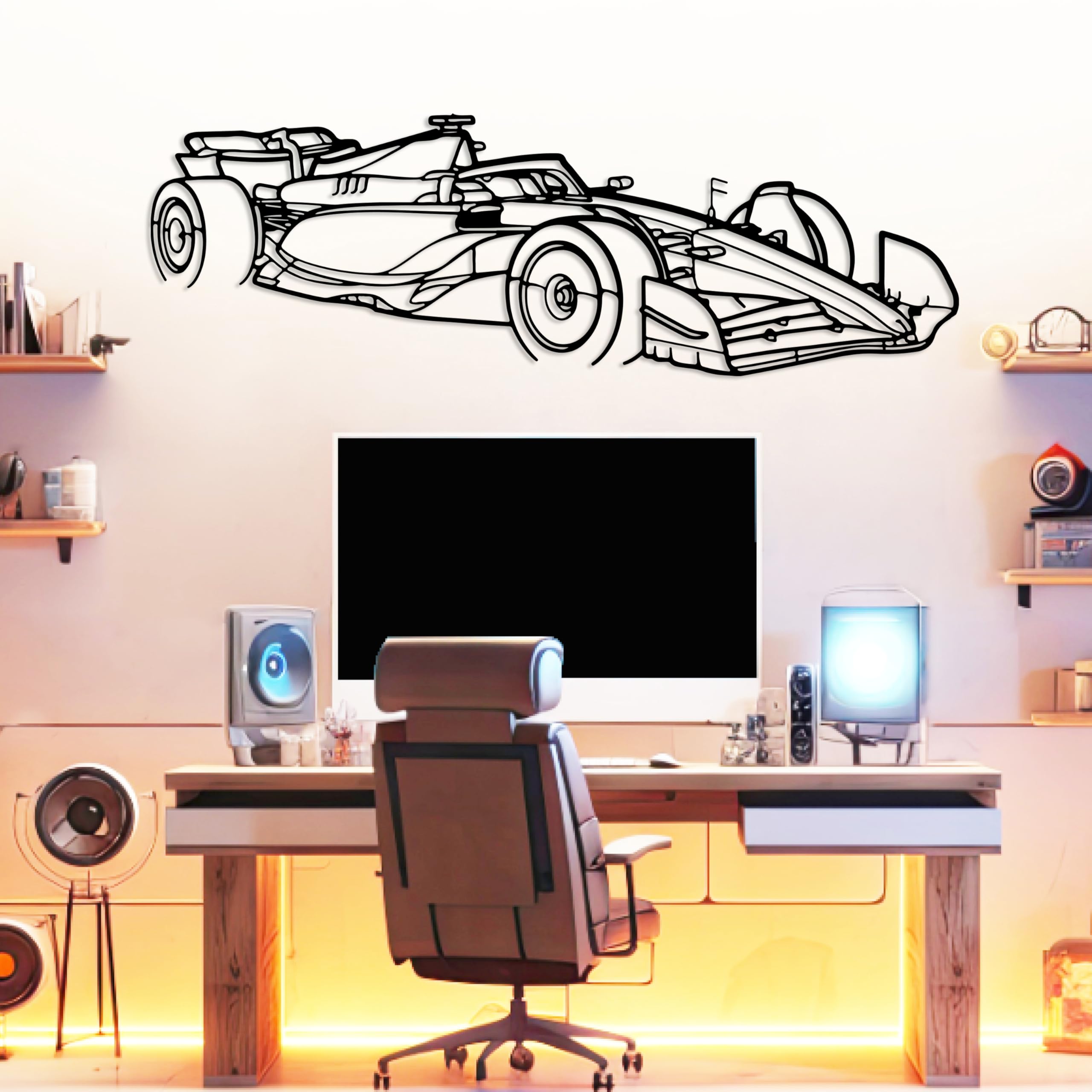 Amazon.com: DecoSoul Formula 1 Metal Wall Art, F1 Race Car Metal ...