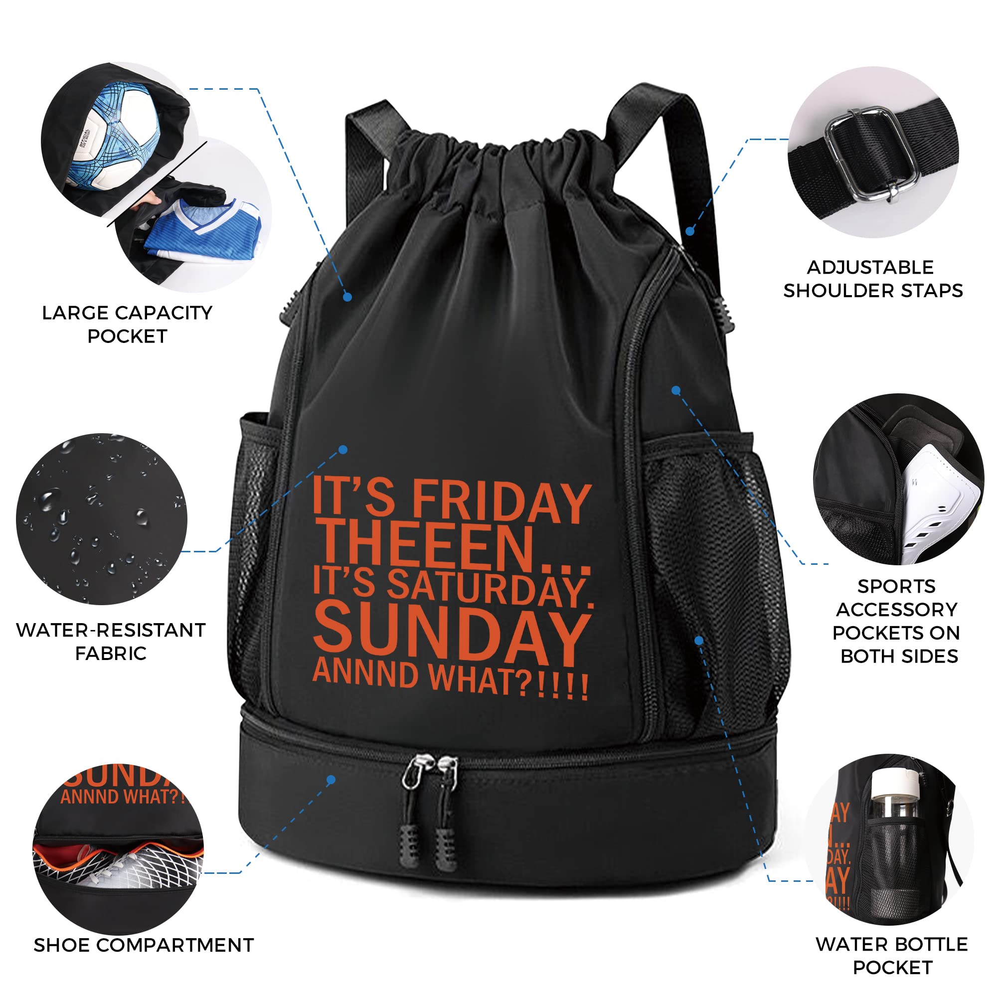 Snapklik.com : Brooman Soccer Bag Boys Girls Backpack For Basketball ...
