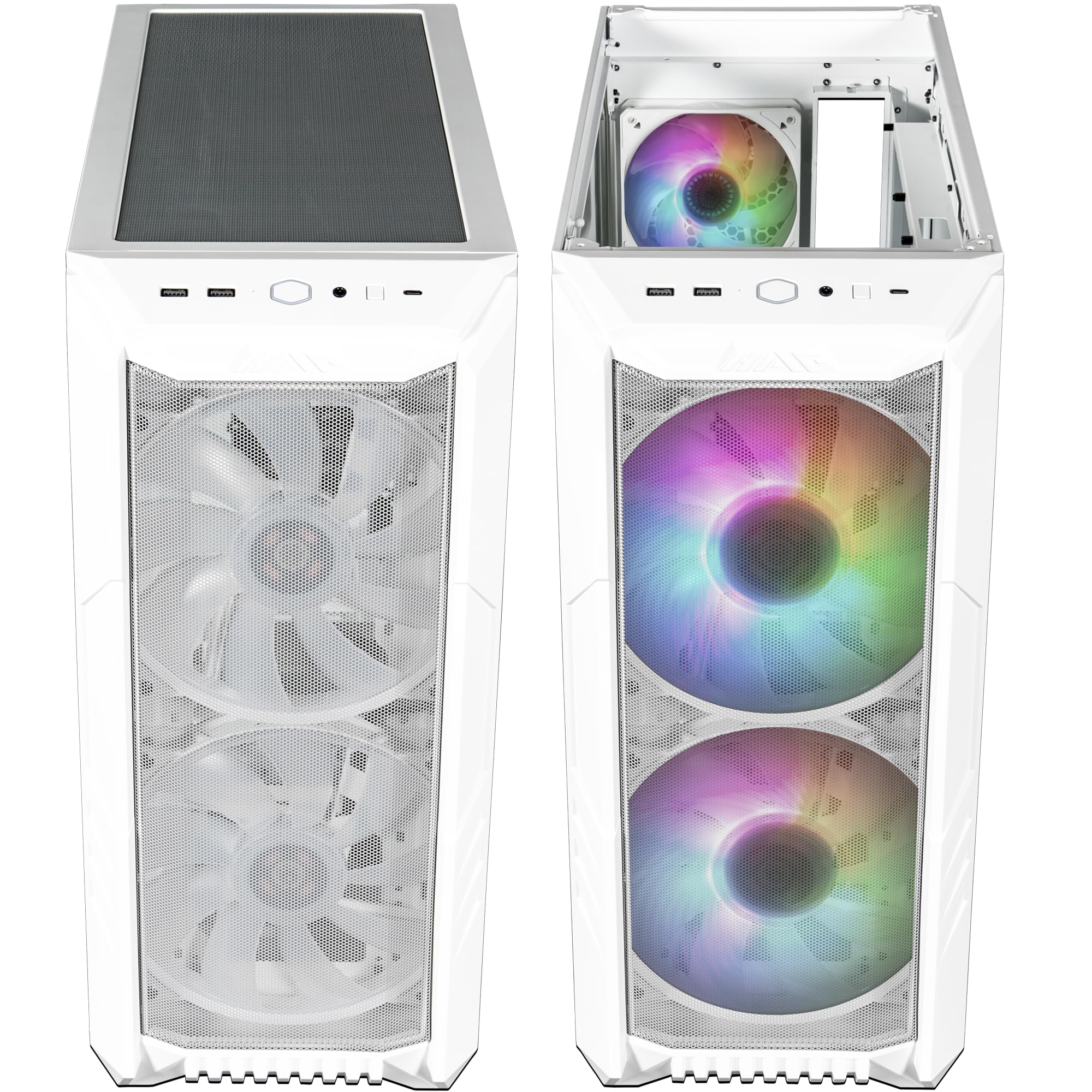 Cooler Master HAF 500 Black High Airflow ATX Mid-Tower, Mesh Front ...