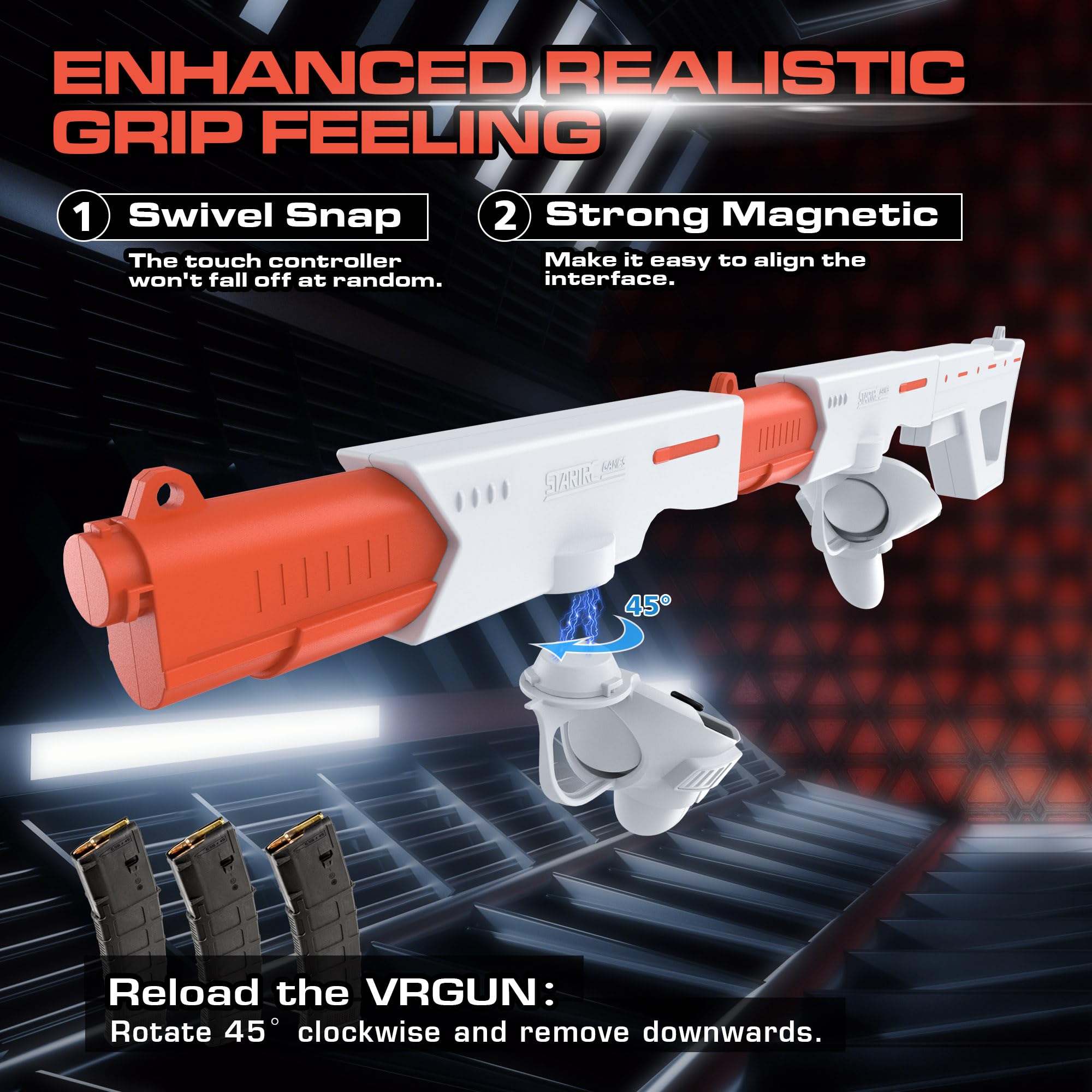 Vr Oculus Quest 3 VR Gun Stock For Meta Quest 3 - Rifle & Dual-Pistol ...