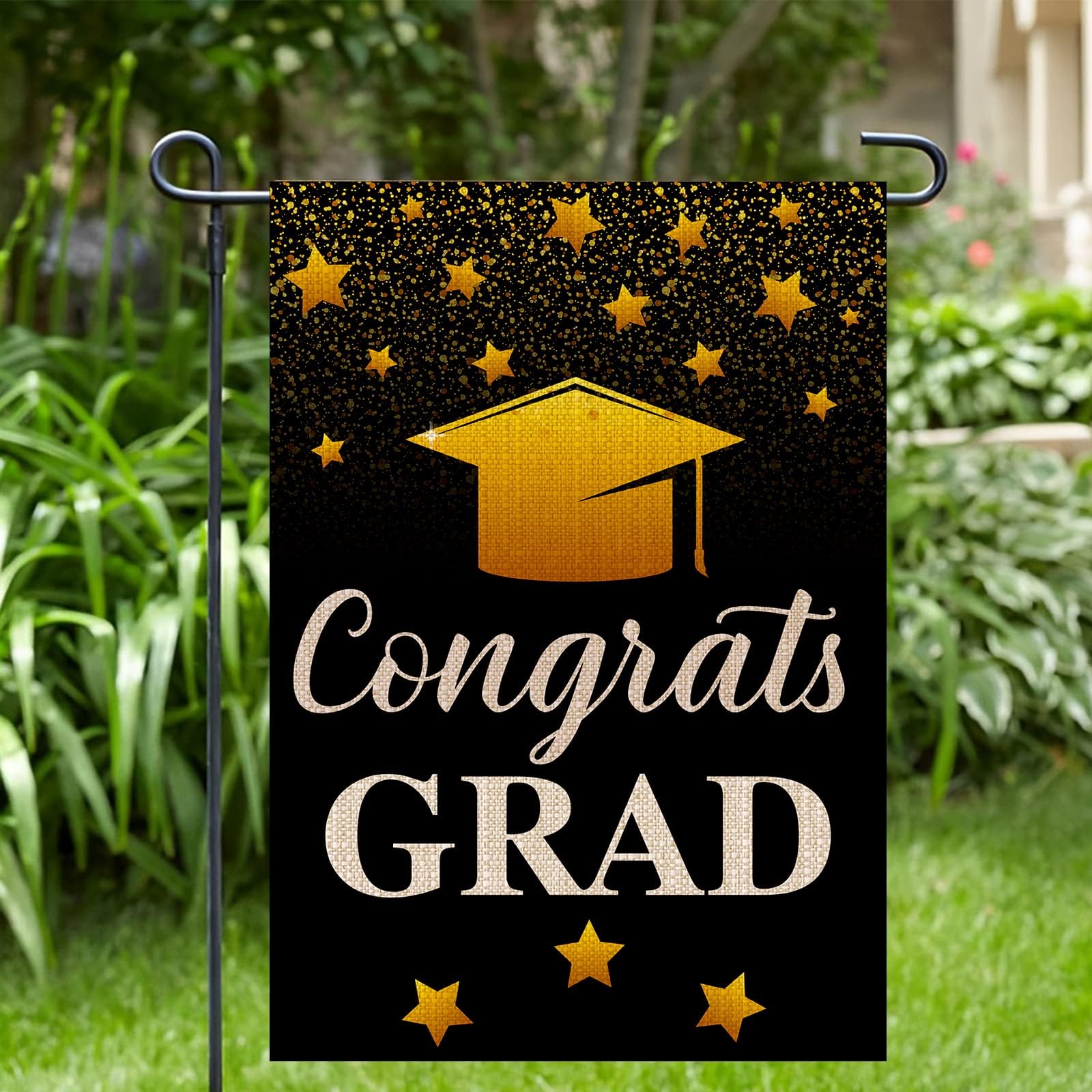Amazon.com : Graduation Garden Flag Garden Flag 12x18 Double Sided ...
