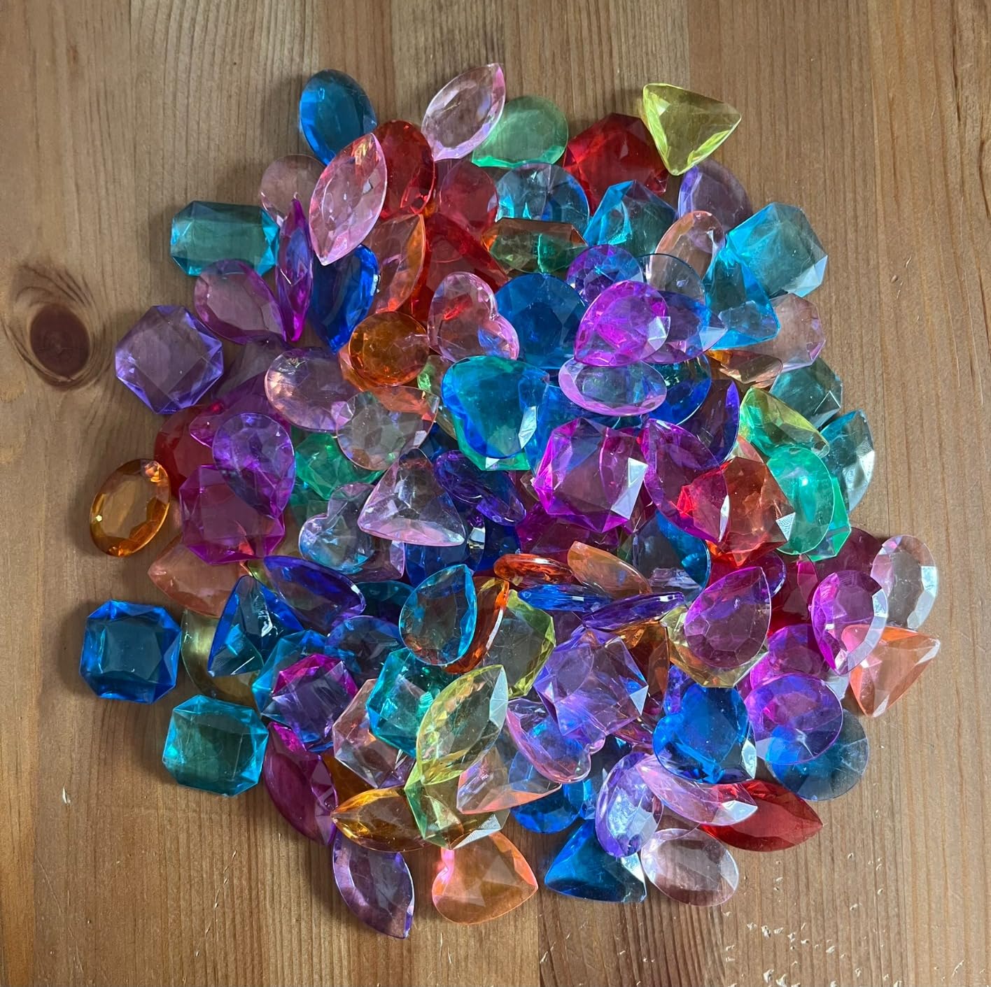 150 Pieces Toy Gems, Gemstones for Kids Pirate Treasure Jewels Fake ...