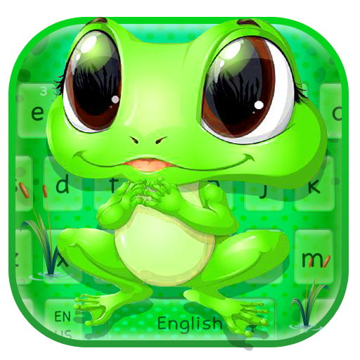 Aplicación Cute Big Eyes Frog keyboard theme 🐸 en Amazon Appstore