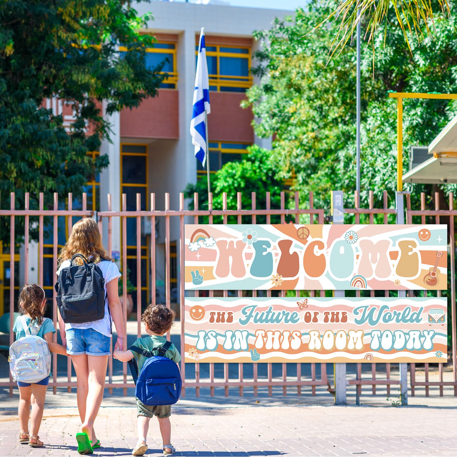 Snapklik.com : ZOiiWA 2 Pack Groovy Retro Classroom Decorations Boho ...