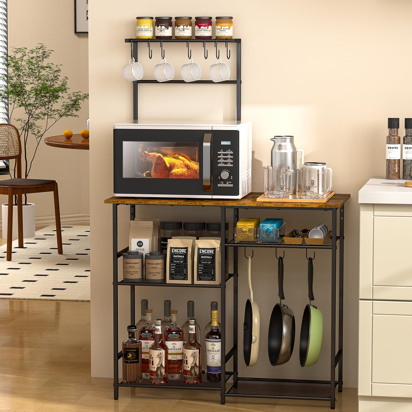Amazon.com: Hastatii Storage Rack Kitchen Baker's Rack - Utility ...
