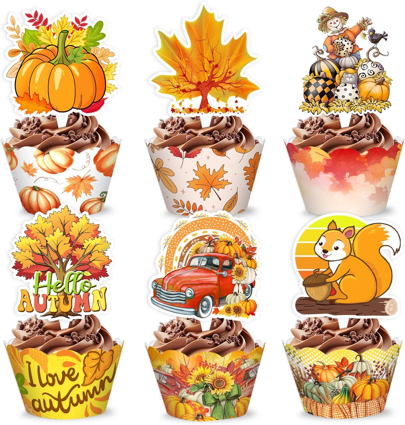 Amazon.com: 48PCS Fall Themed Birthday Party Decorations | 24PCS ...