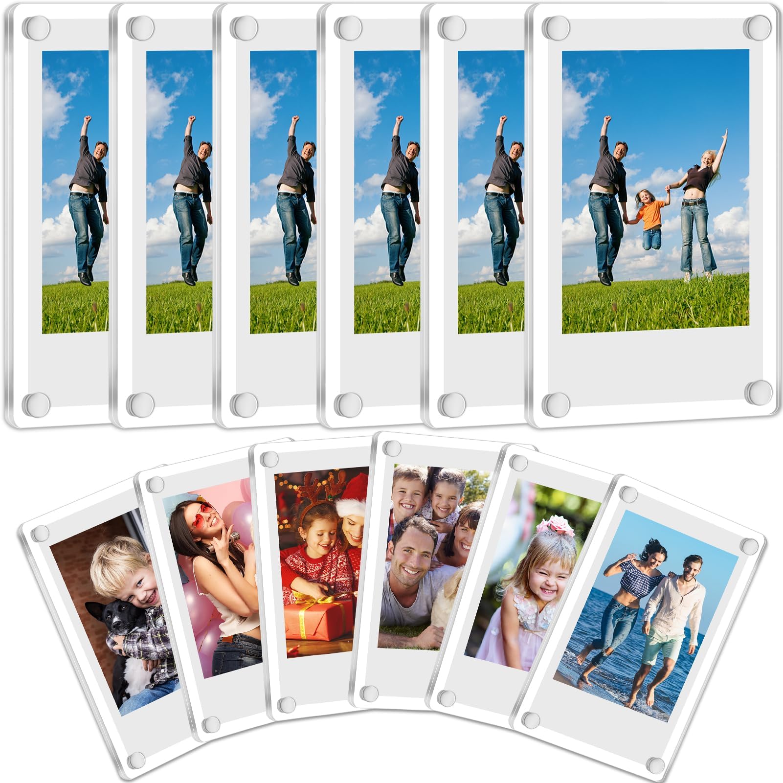Amazon.com - ONE WALL Acrylic Fridge Magnetic Frame, Double Sided Photo ...