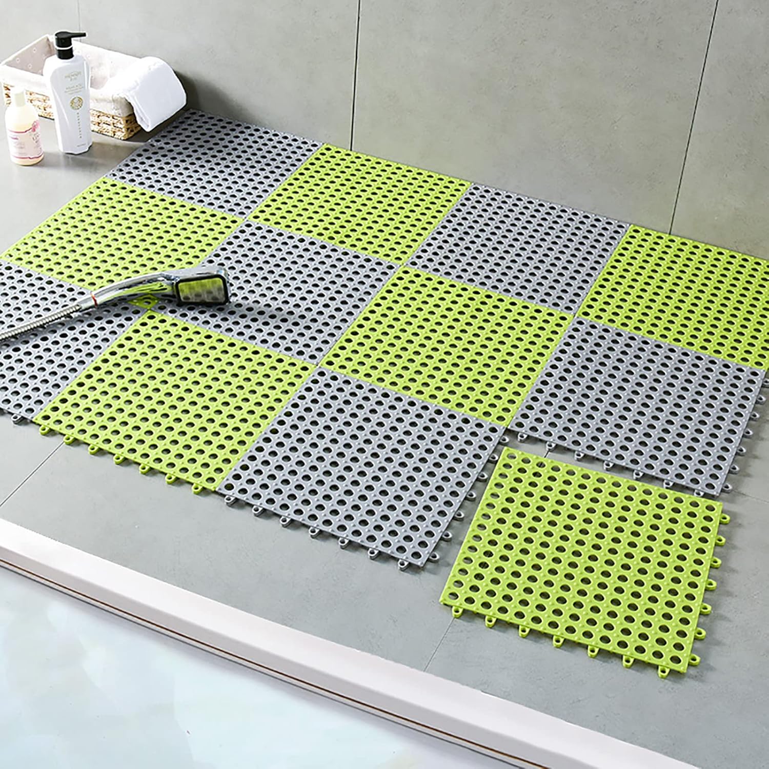 Amazon.com: 11.8x11.8 Inches Interlocking Drainage Floor Tiles,Non Slip ...