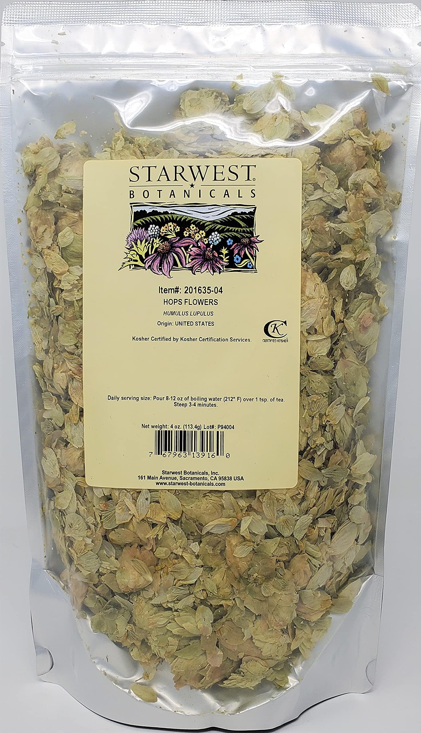 Amazon.com : Starwest Botanicals Organic Hops Flowers Powder, 4 Ounces ...