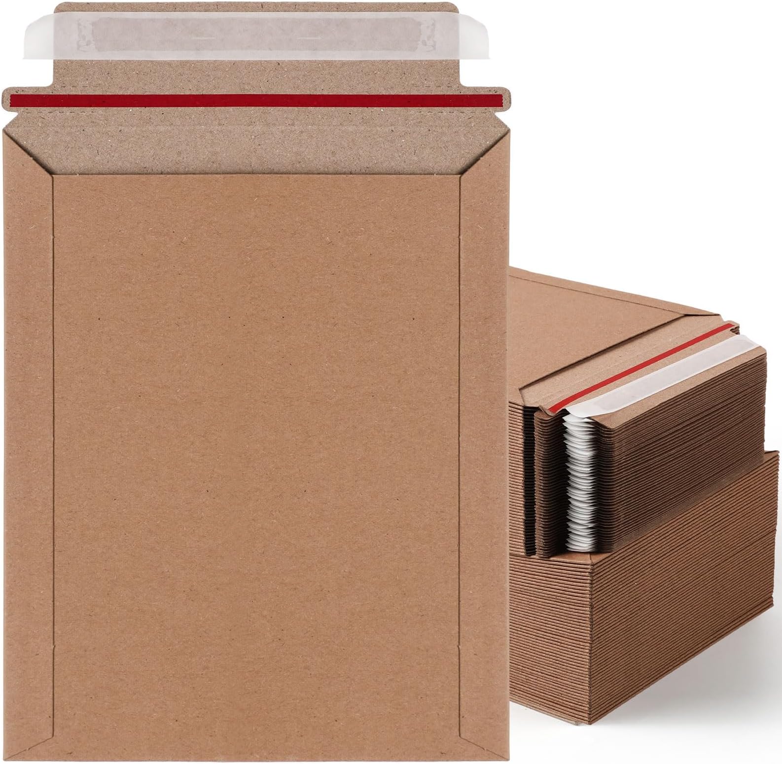 Mova Globes 7x9 Inch Brown Rigid Mailers - 200Pcs Kraft Cardboard ...