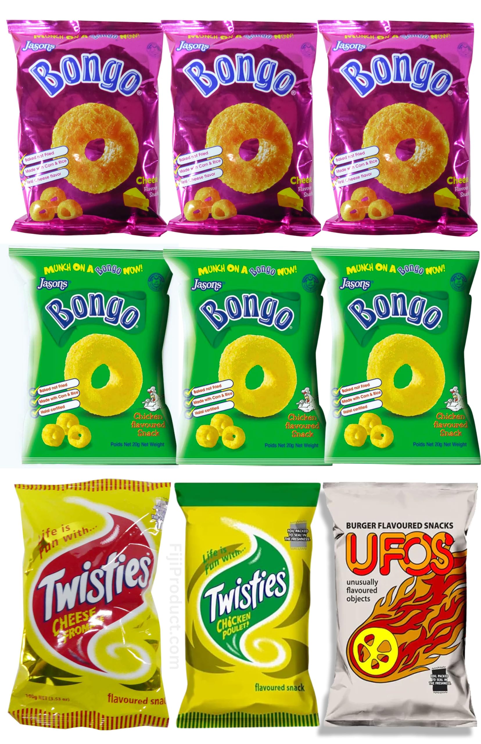 Amazon.com : Variety Pack Snacks - Bongo, Twisties, Ufo's (Value Pack ...