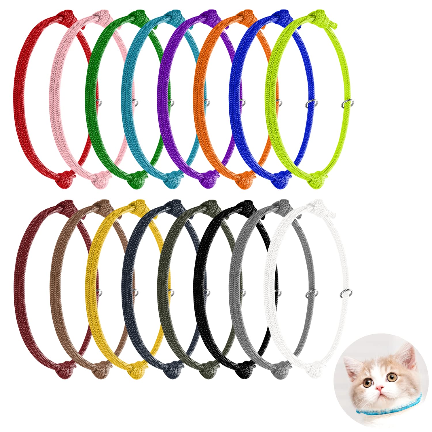 16PCS Puppy ID Collars, UHOMENY Puppy Whelping Collars Assorted Colors ...