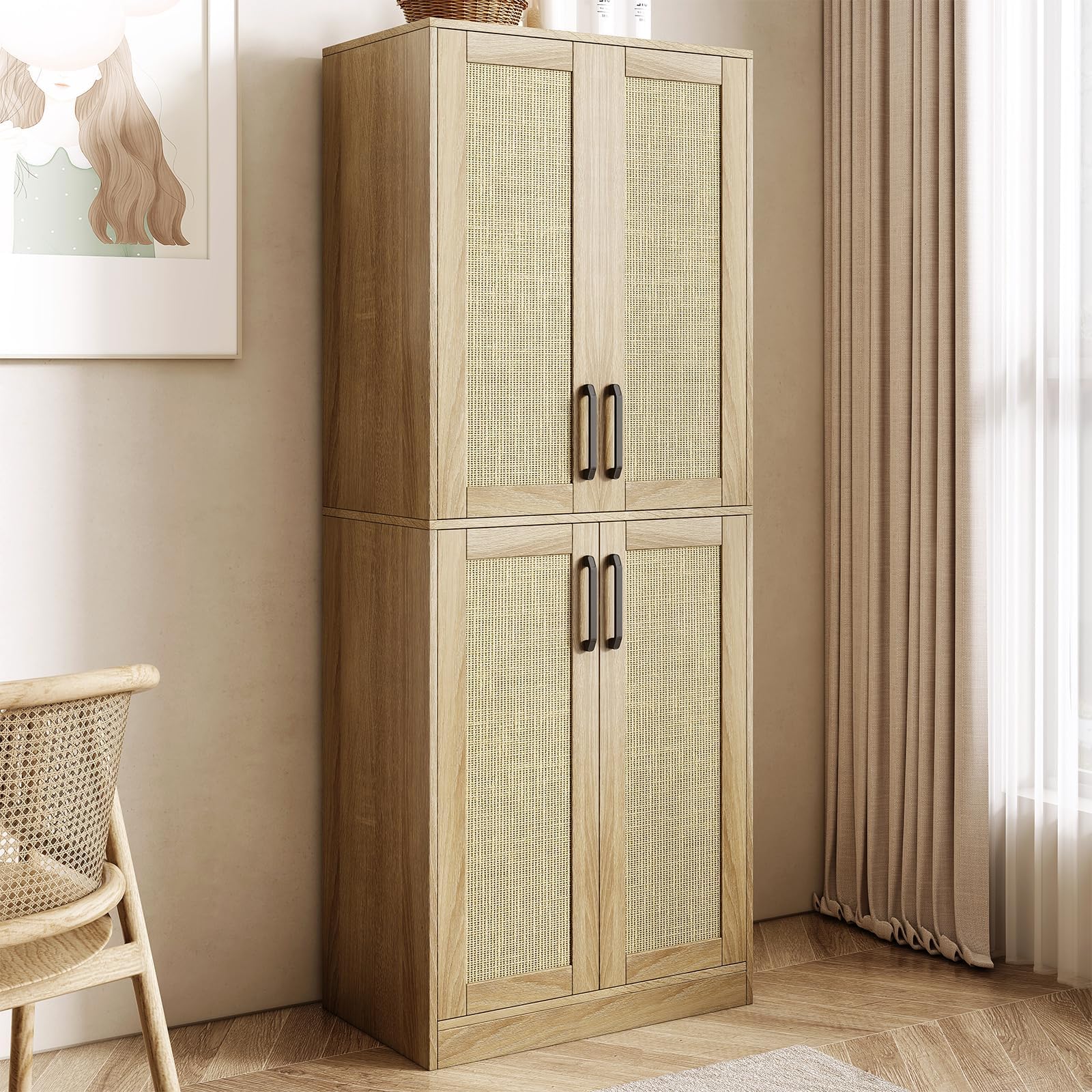 Amazon.com: Iwell Tall Bathroom Cabinet & Storage Cabinet with ...