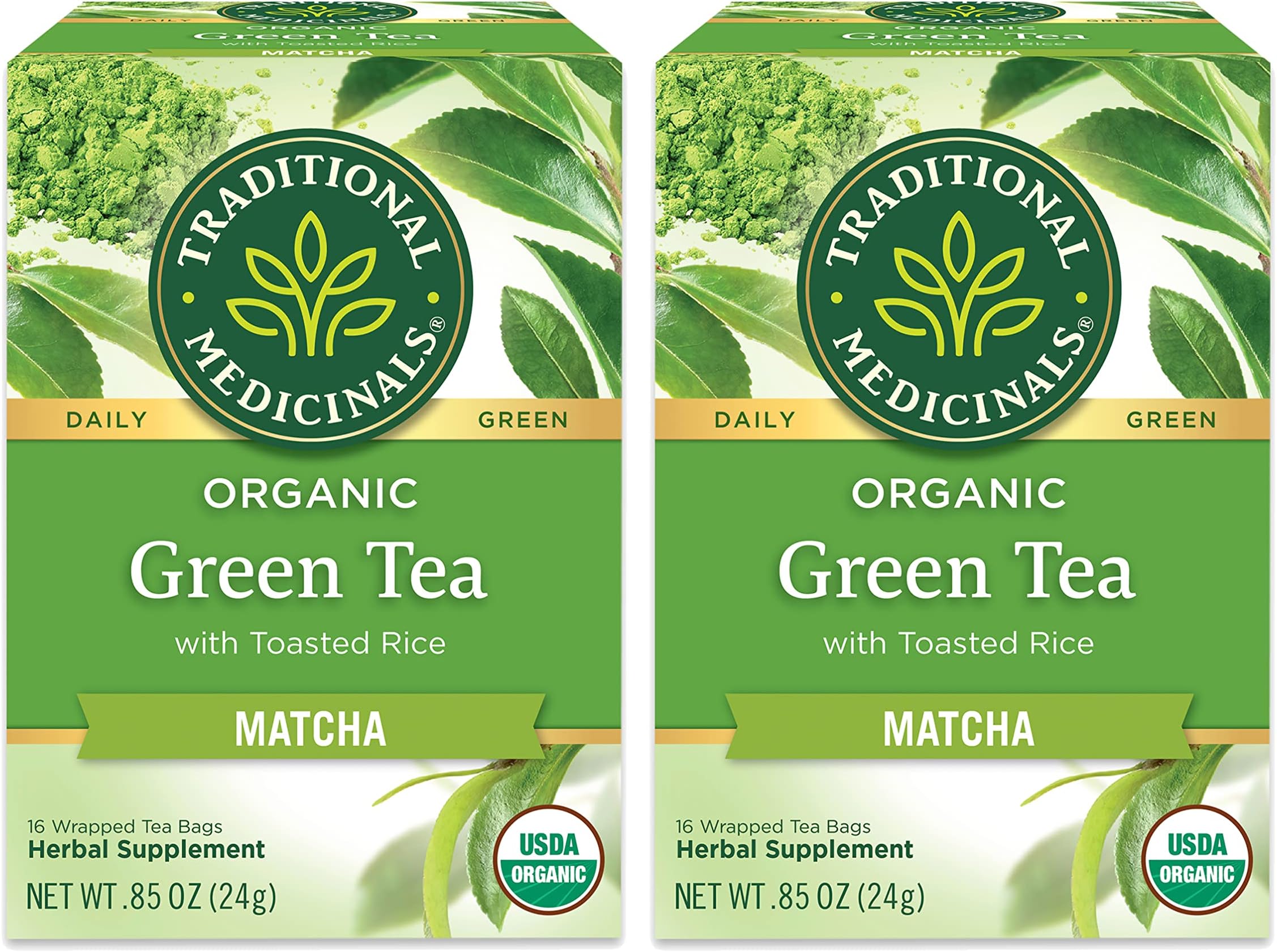 Amazon.com: Traditional Medicinals Organic Green Tea With Toasted Rice ...