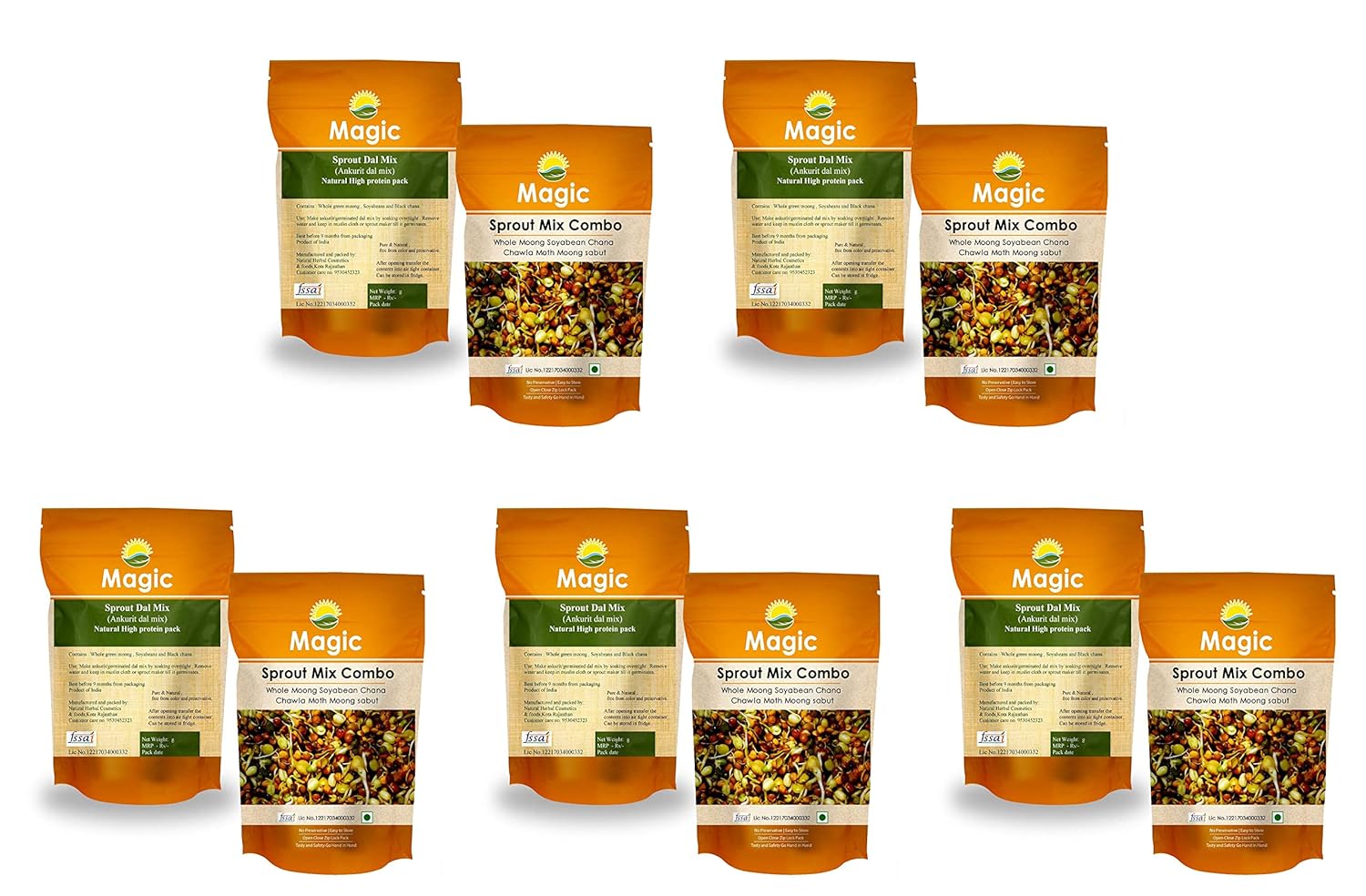 Magic Moong Soybean Chana Trail Mix / Whole Sprout Mix/ Legume high ...
