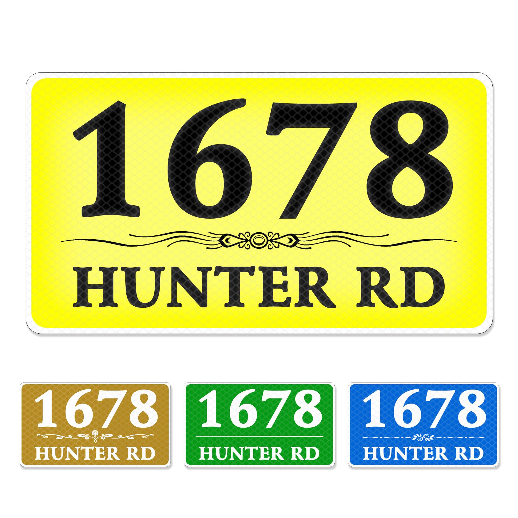 Amazon.com: YIPTOUR Custom Reflective House Address Sign for Outside ...