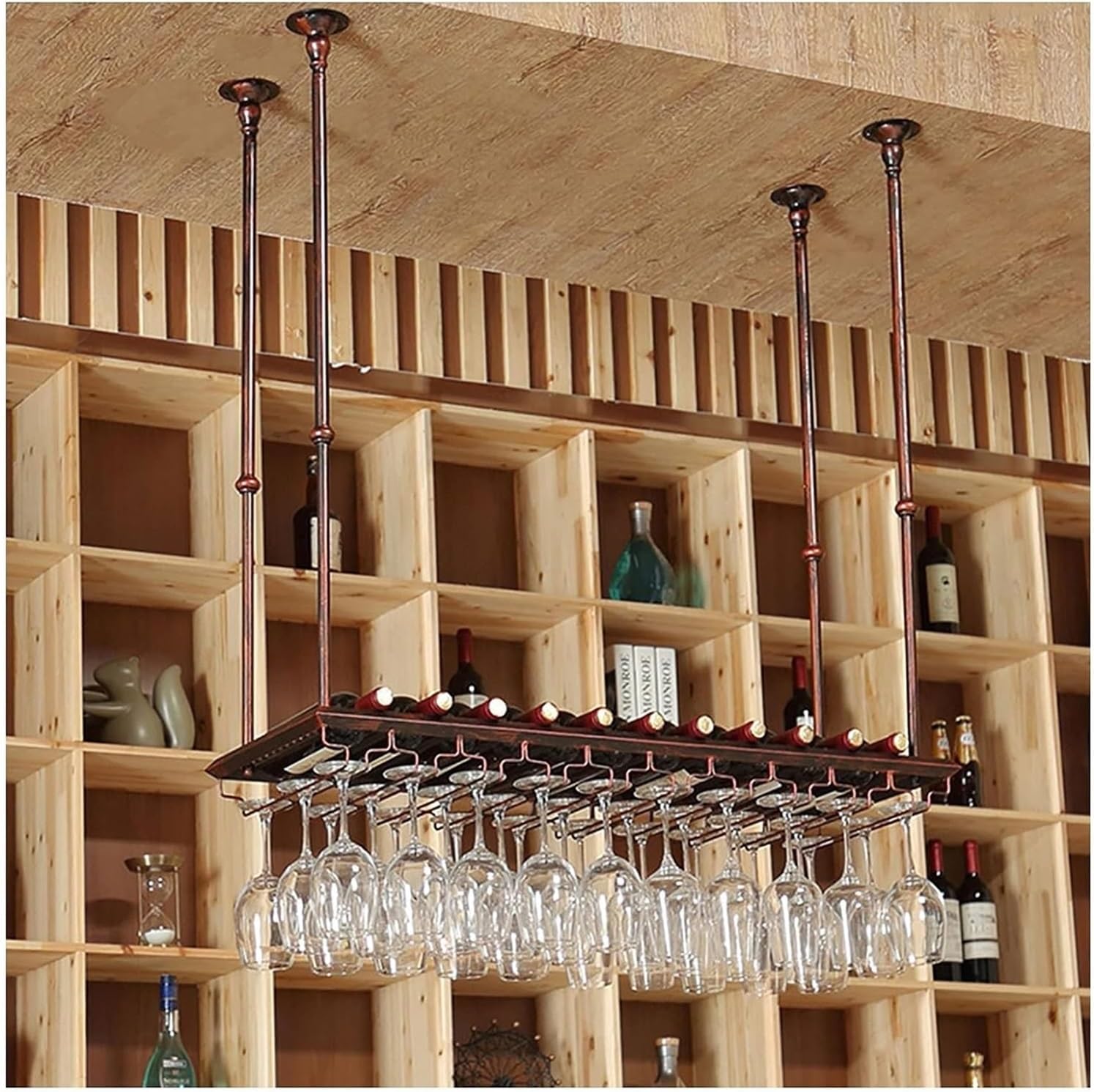 MYRRHE Wine rack Wall-mounted wine rack Wine Glass Rack Shelf, Red Wine ...