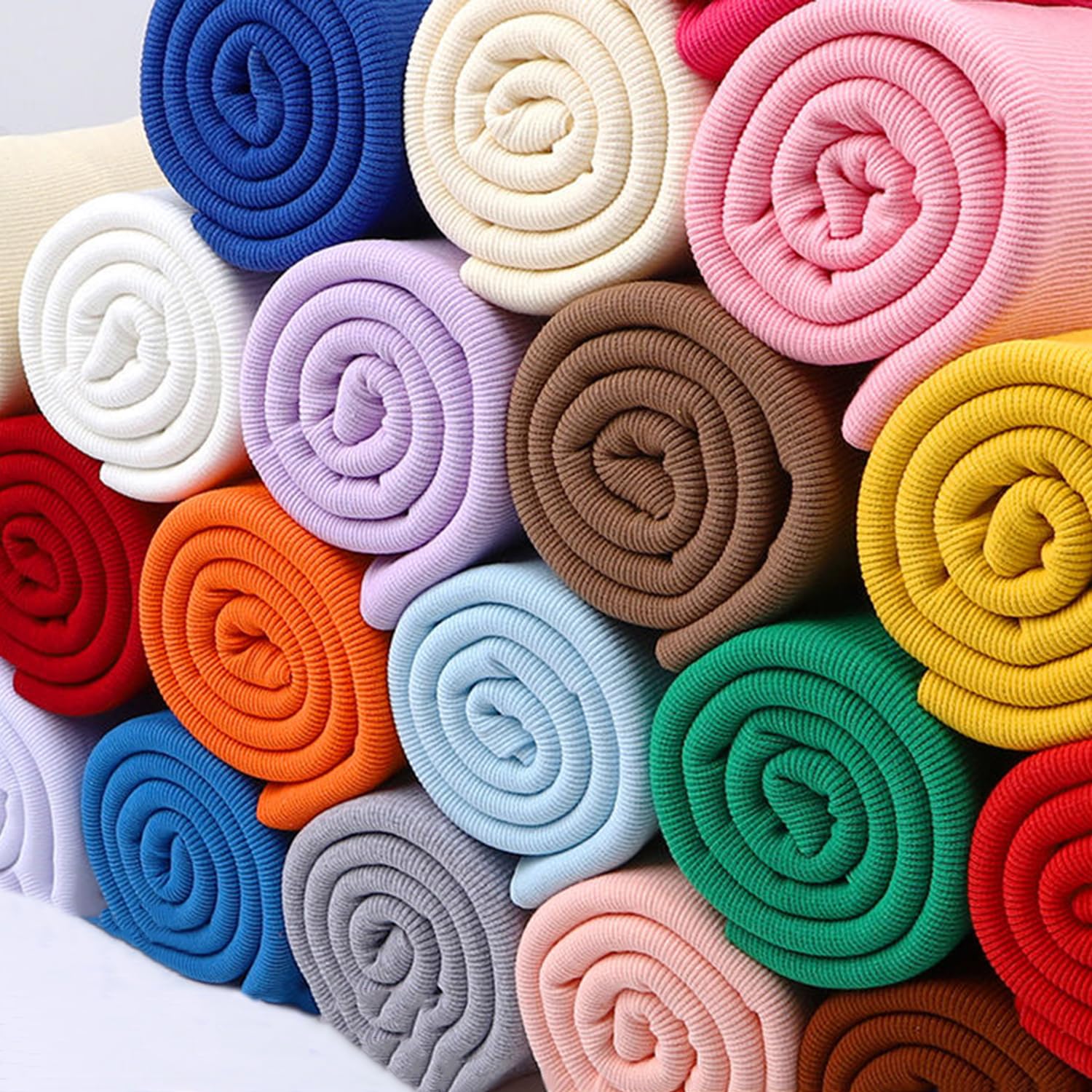 Amazon.com: OCTHIRLZ Cotton Thick Ribbing Fabric for Cuffs Collar and ...