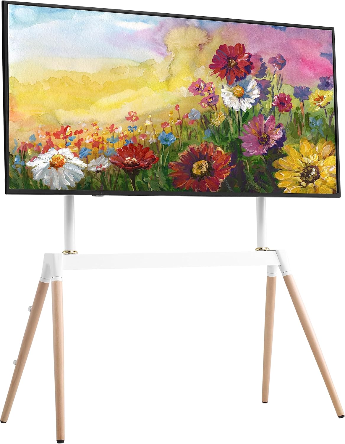 Fydeamer Easel TV Stand, Modern Easel TV Floor Stand, Artistic Corner ...