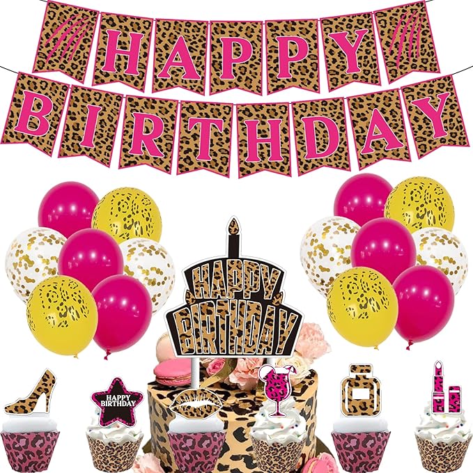 Leopard Print Birthday Decorations Leopard Party Supplies Leopard ...