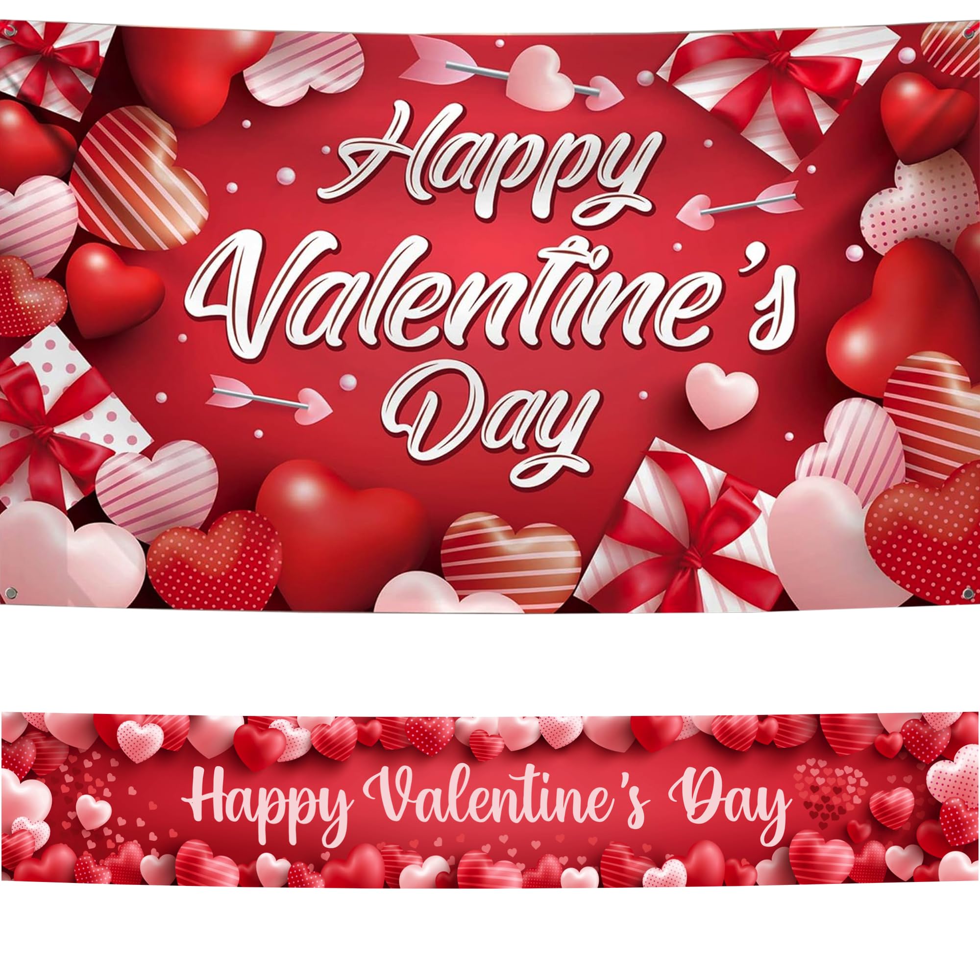 Amazon.com: KatchOn, Happy Valentines Day Banners Set - Pack of 2 ...