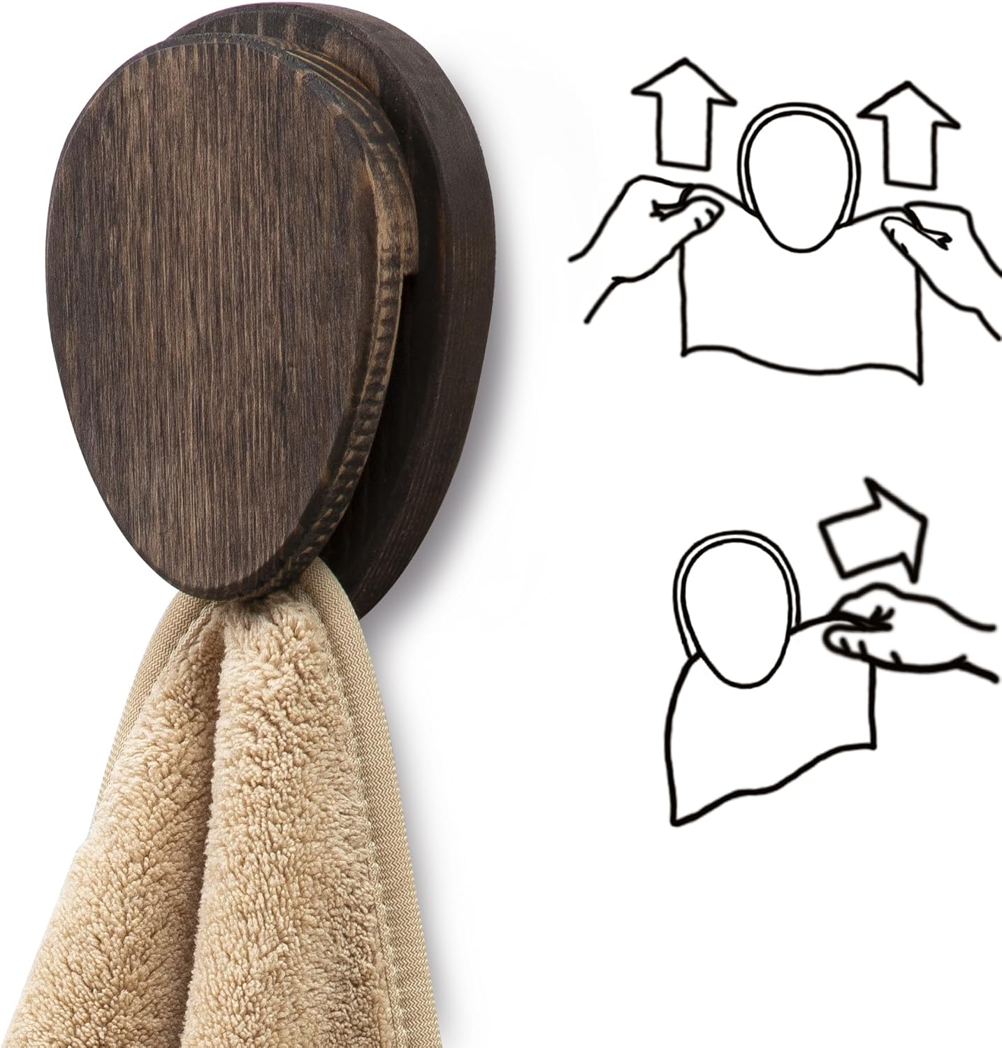 Amazon.com: Besuerte Magic Marble Wood Towel Holder - Set of 2 Kitchen ...