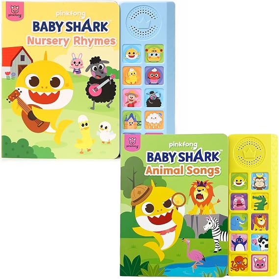 Amazon.com: Baby Shark Nursery Rhymes & Animal Songs 10 Button Sound ...