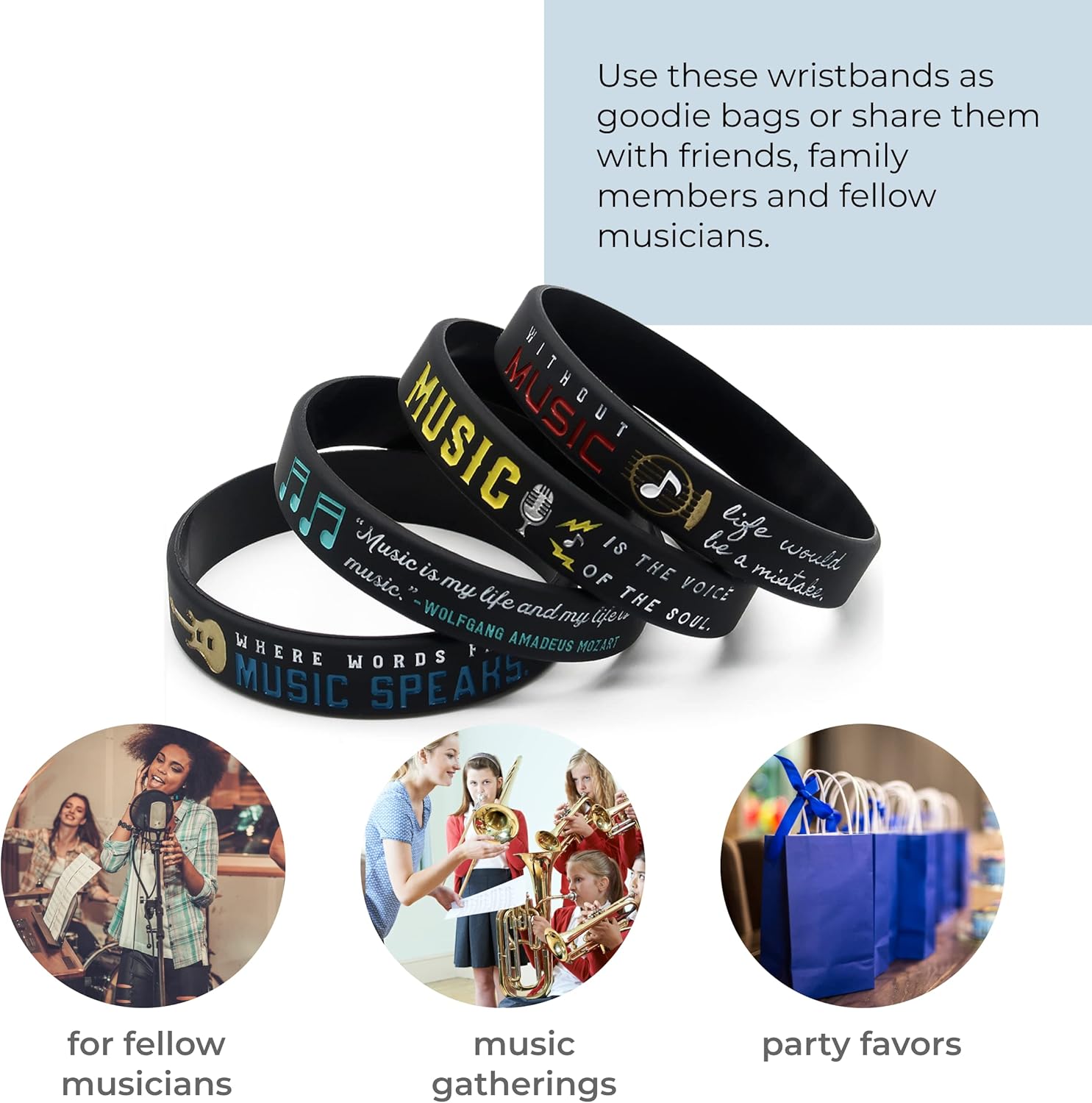 Amazon.com: Inkstone Music Inspirational Bracelets with Quotes and ...