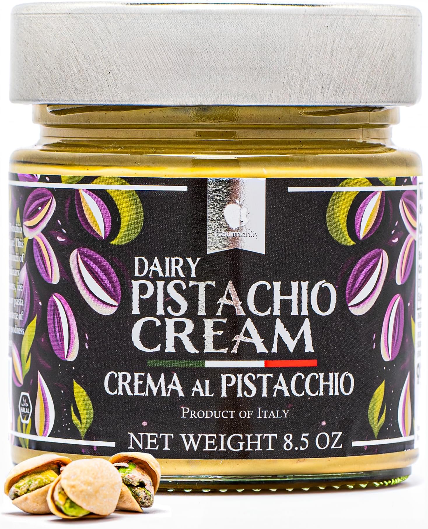 Amazon.com : Gourmanity Dairy Pistachio Cream Spread, Perfect for Dubai Chocolate Bar, Luxury ...