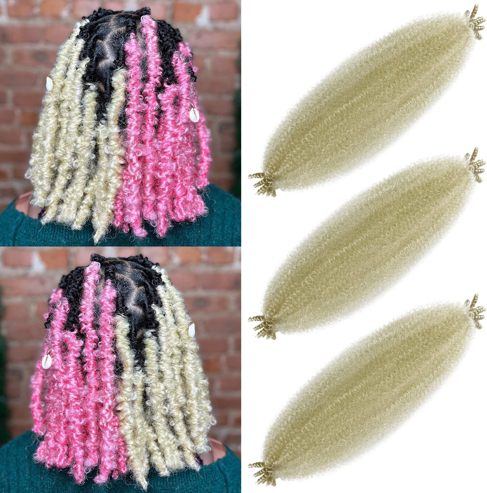 Amazon.com : 613 Blonde Marley Twist Hair Wrapping Hair for Soft Locs ...
