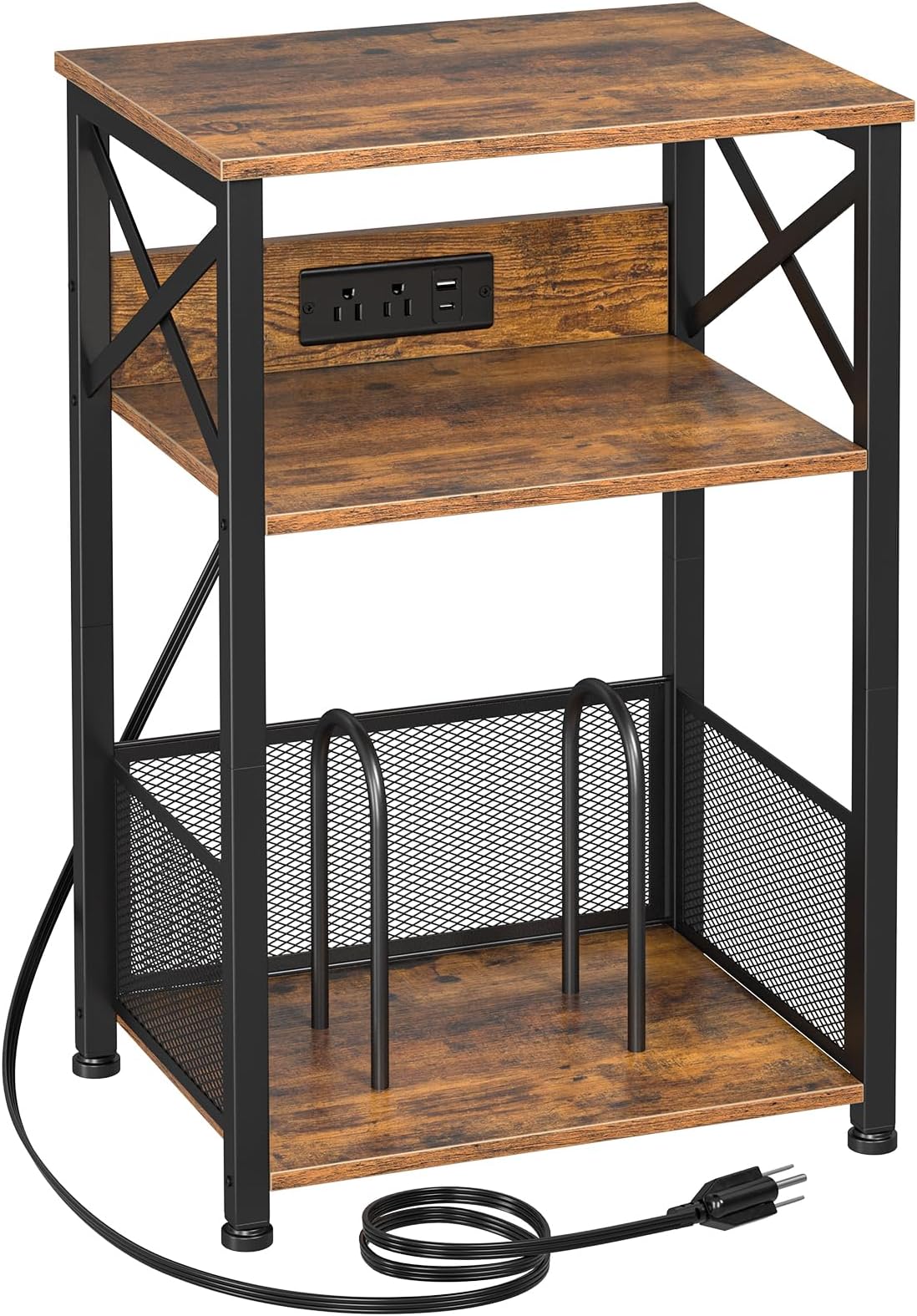 Amazon.com: MOOACE Record Player Table, Vinyl Shelf with USB Ports and ...