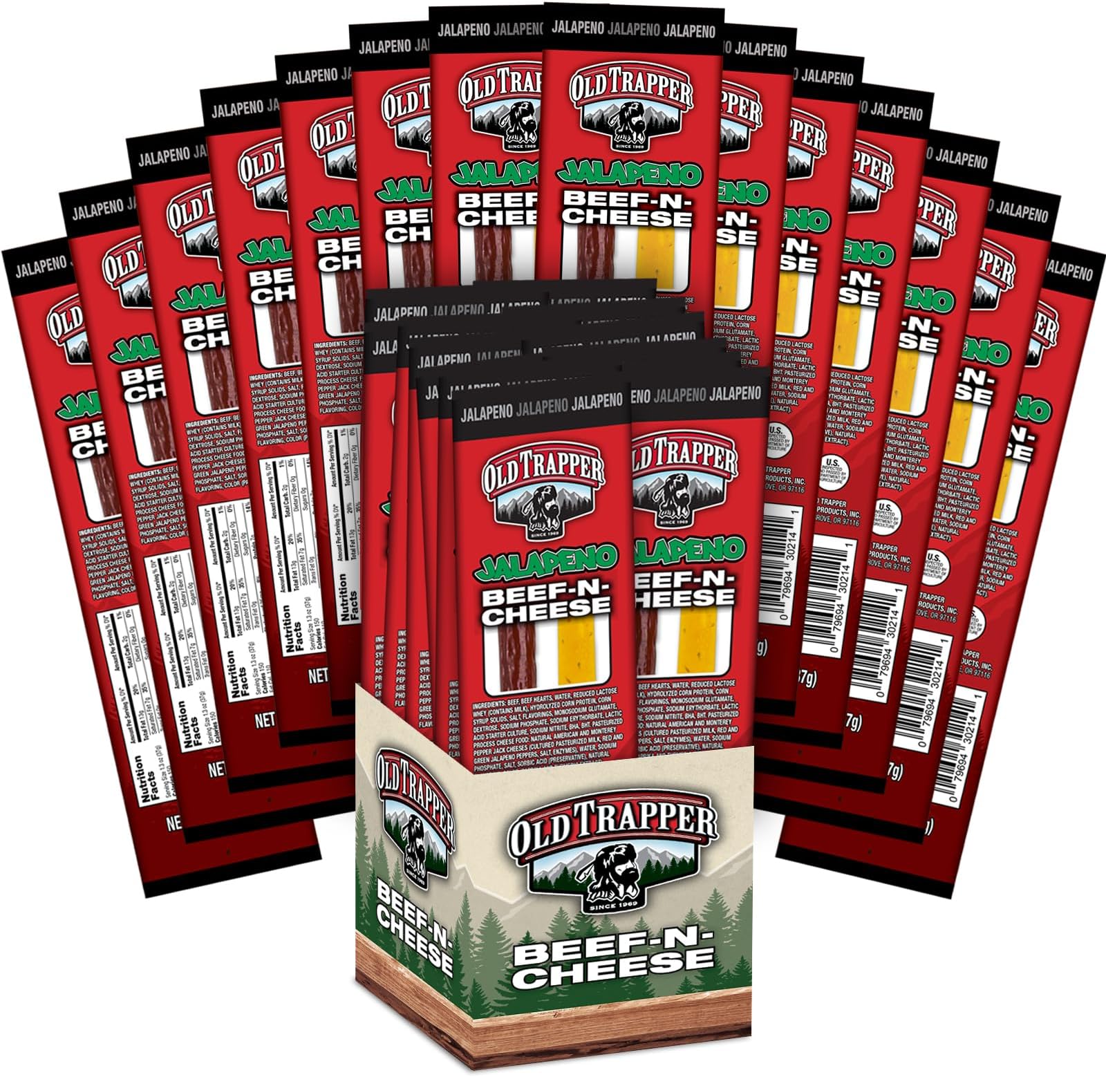 Amazon.com: Old Trapper Jalapeno Beef-N-Cheese | Traditional Style Real ...
