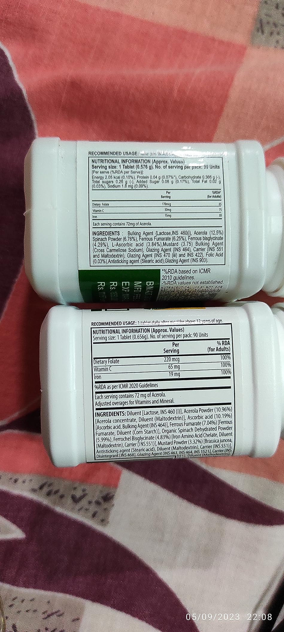 Amway Nutrilite Cherry Iron-90 Tab, Bone Strength Tablet : Amazon.in ...