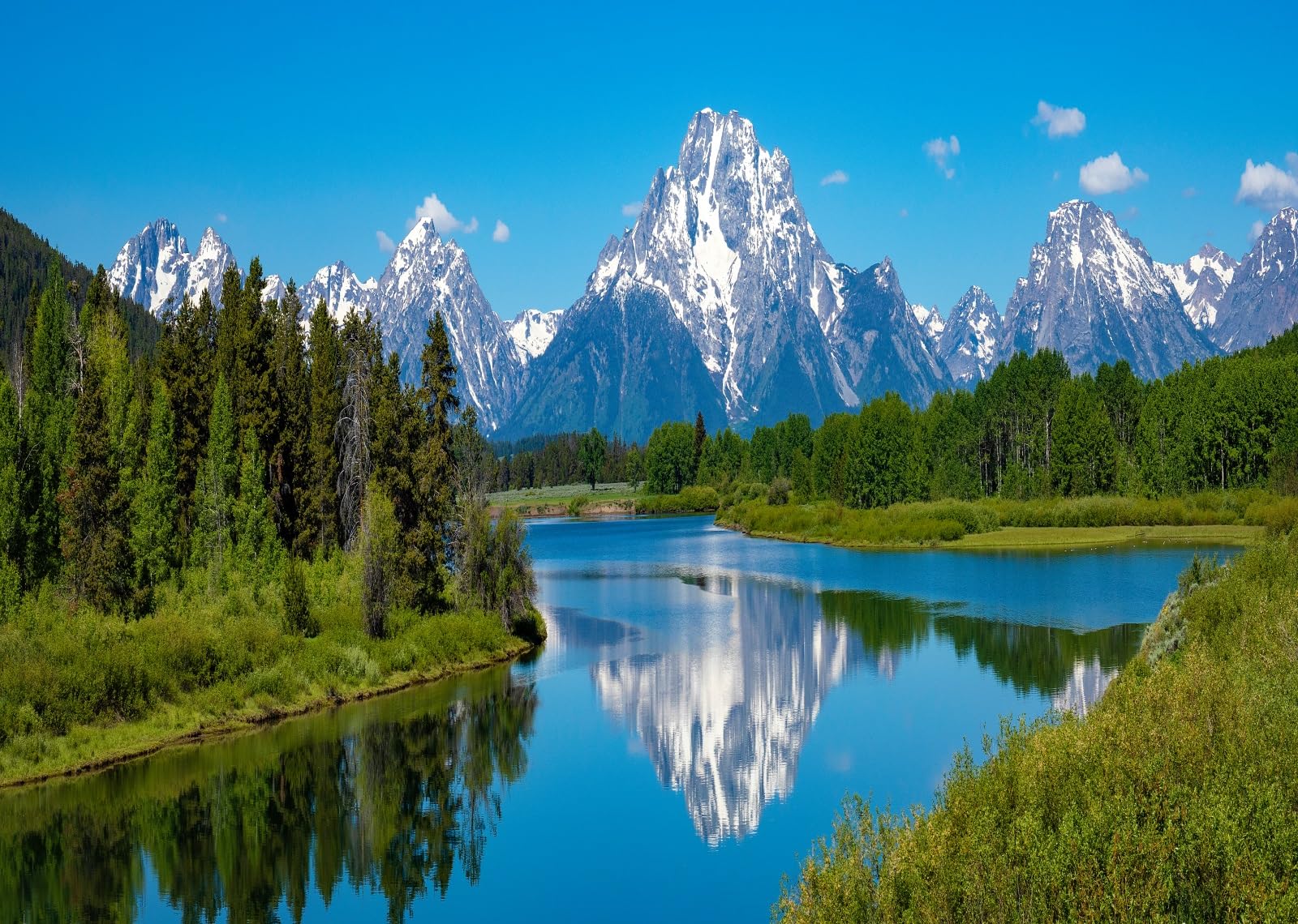 Amazon.com : CORFOTO 7x5ft Fabric Mountains Lake Backdrop Grand Teton ...