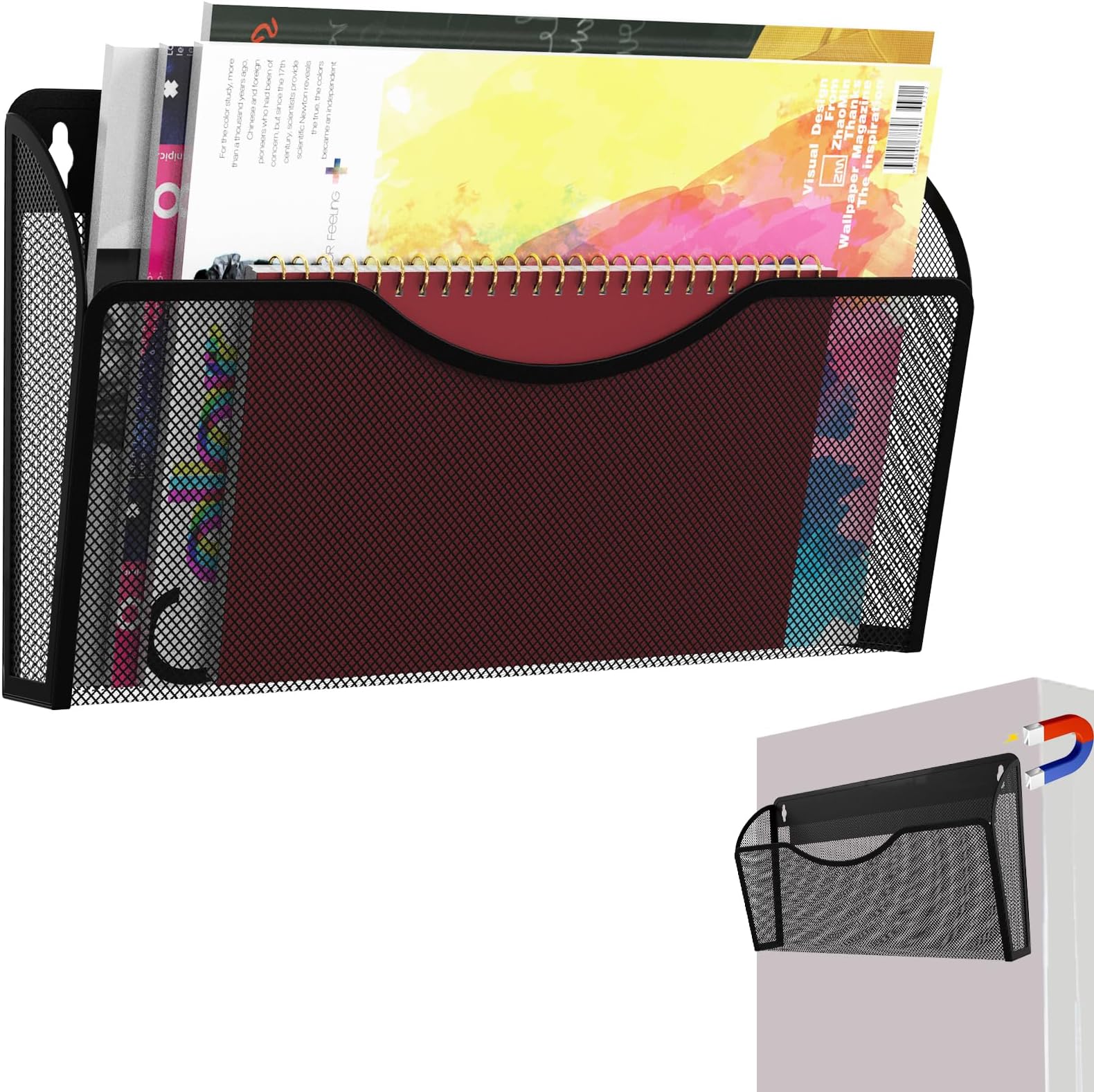 Amazon.com : Glolaurge 1-Tier Magnetic File Holder for File Cabinets ...