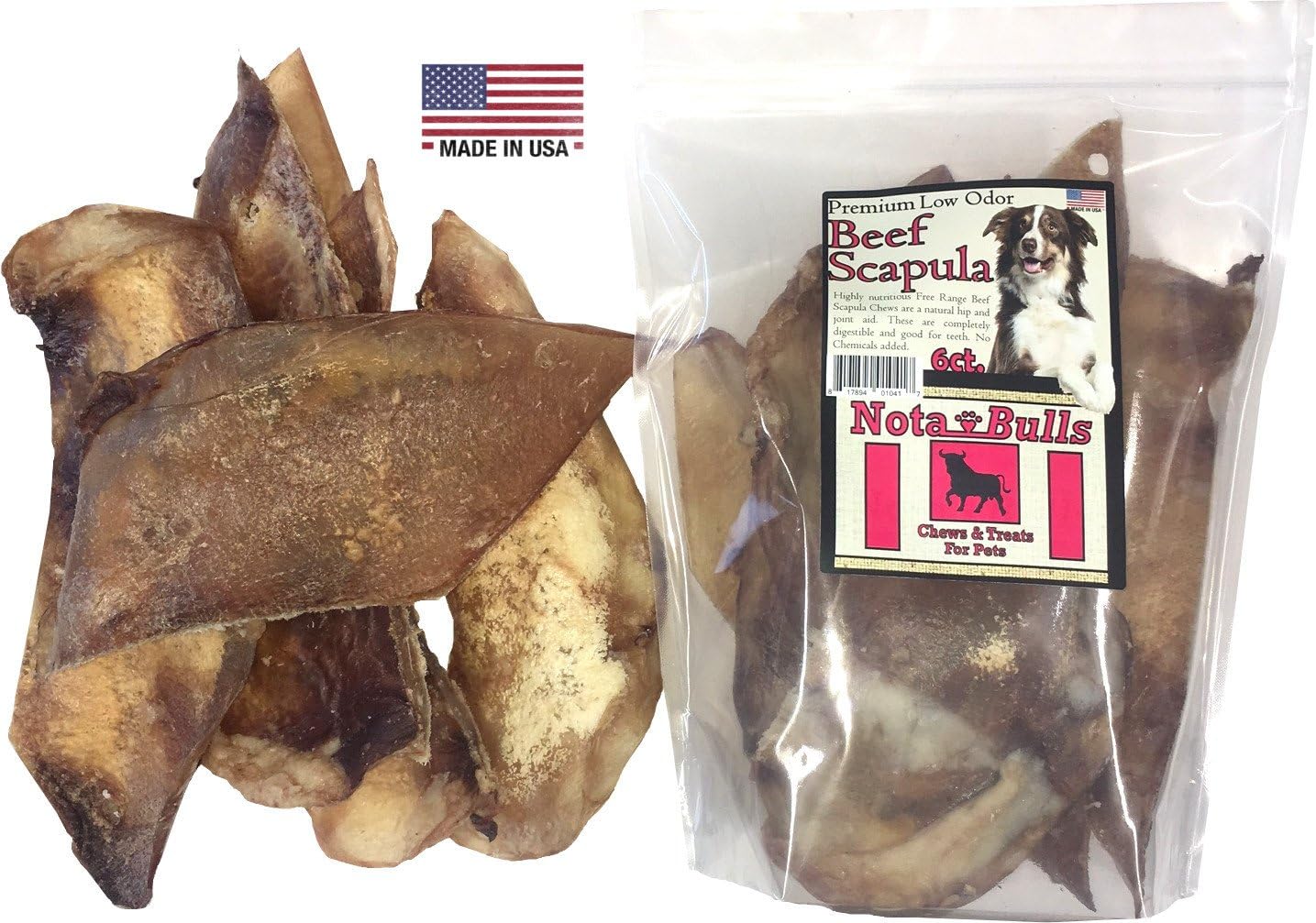 Amazon.com : NotaBulls Beef Scapula Large 6pk - USA Made : Pet Supplies