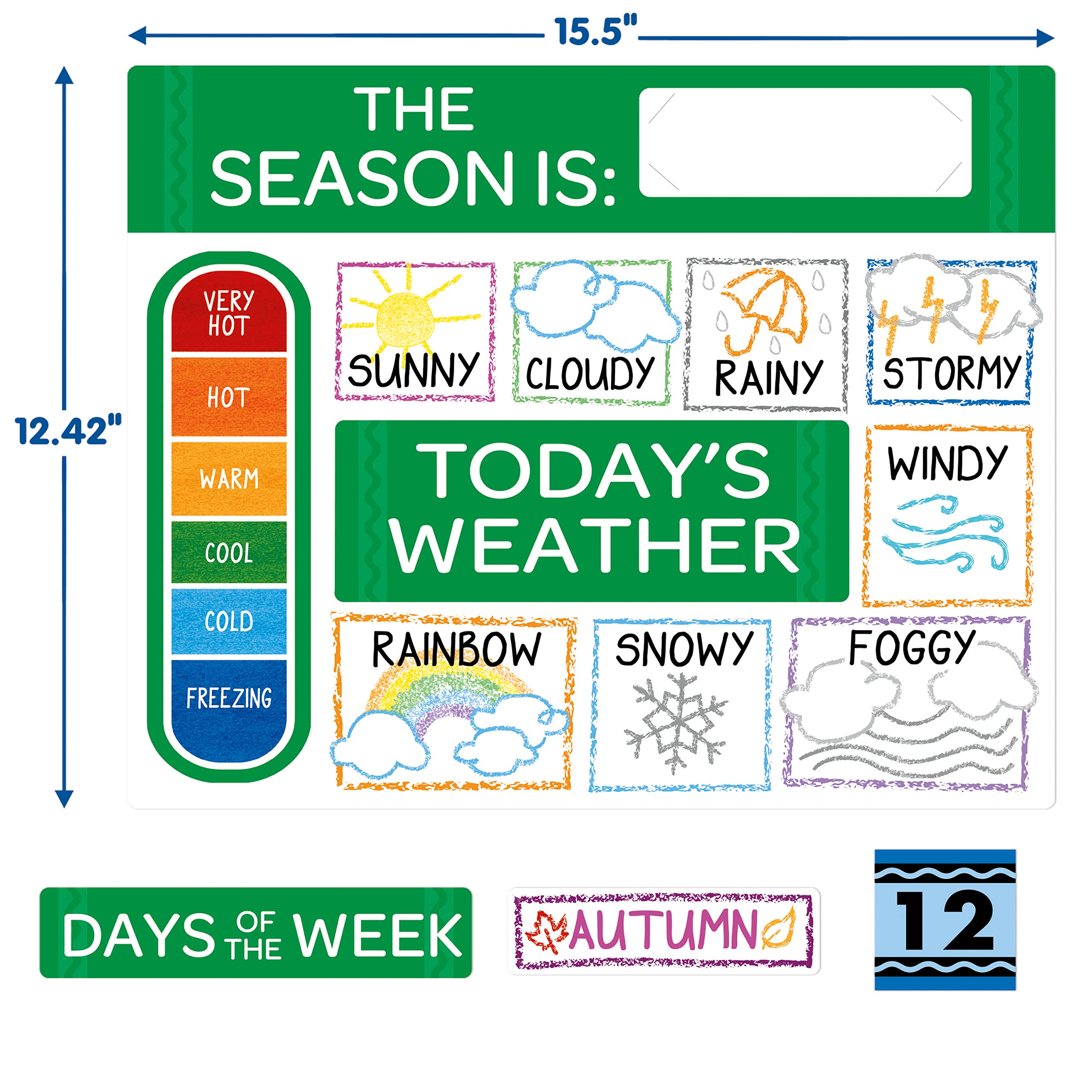Snapklik.com : Eureka Crayola Colors And Shapes Classroom Calendar ...