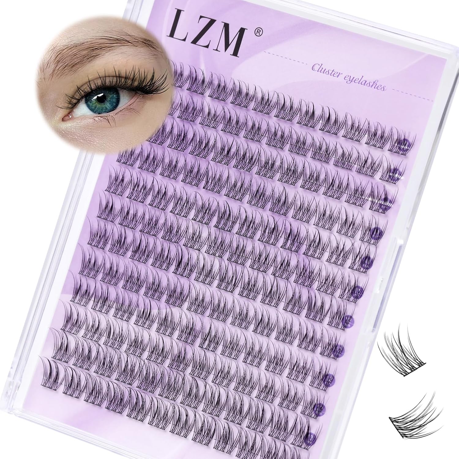 LZM Wispy Cluster Lashes - 144Pcs Lash Clusters 10-13mm Individual ...