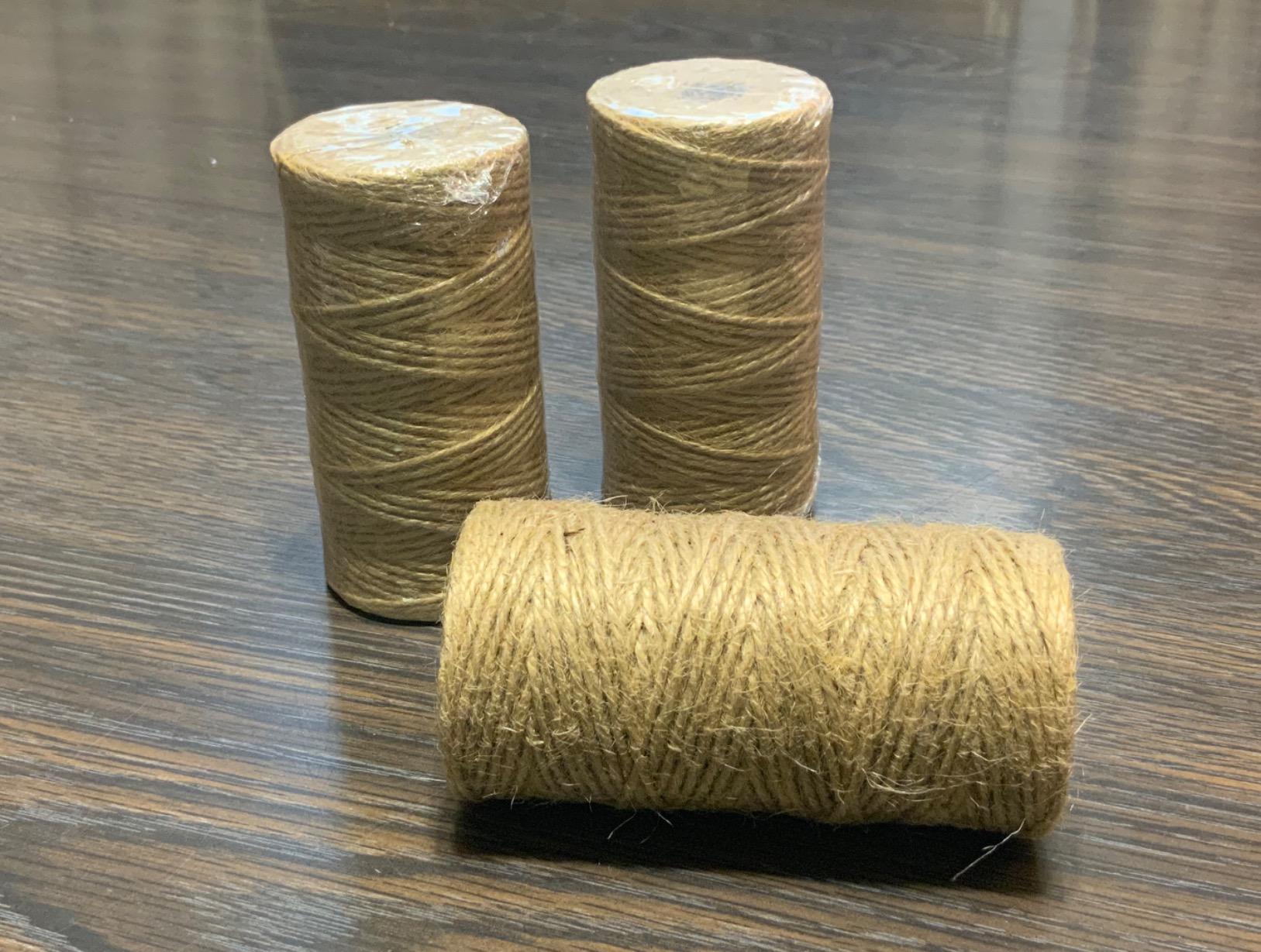 Amazon.com: Natural Jute Twine String Rolls - 328 Feet 3 ply, Durable ...