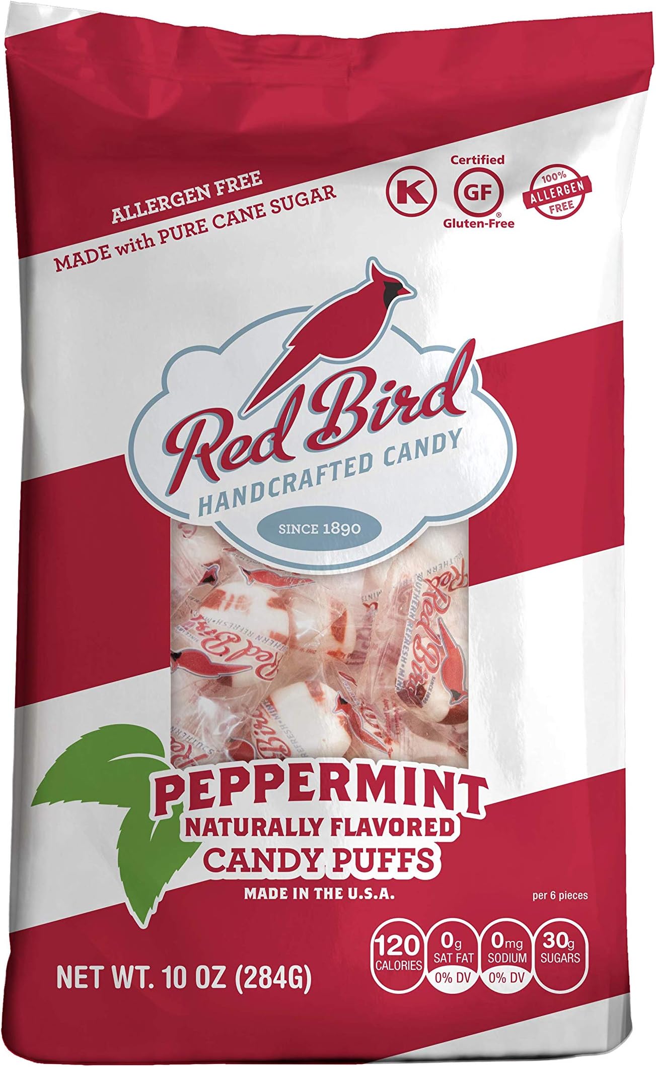 Amazon.com : Red Bird Soft Peppermint Puffs Candy 6 Oz (2 Pack ...