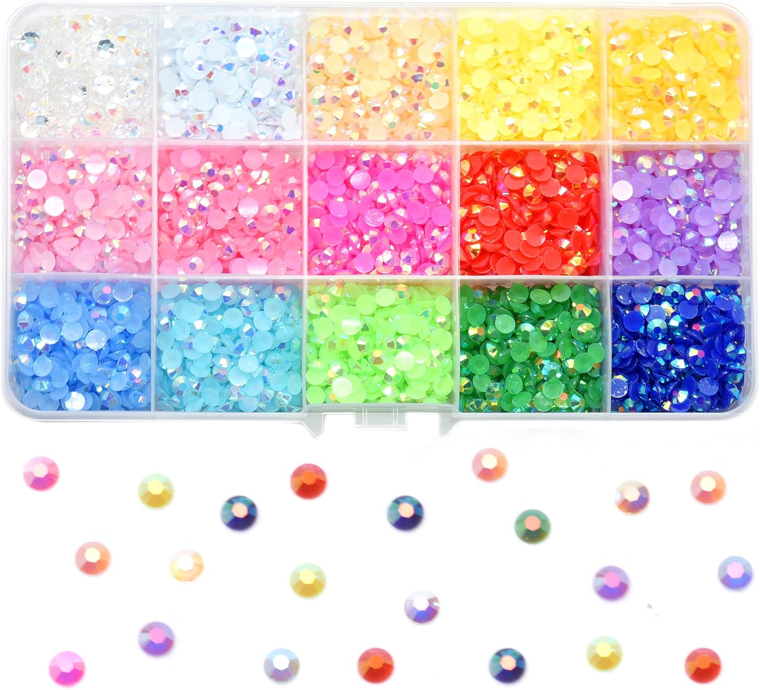 Amazon.com: Spaidoon 5mm Rainbow Rhinestones Kit, Round Crystal Bling ...
