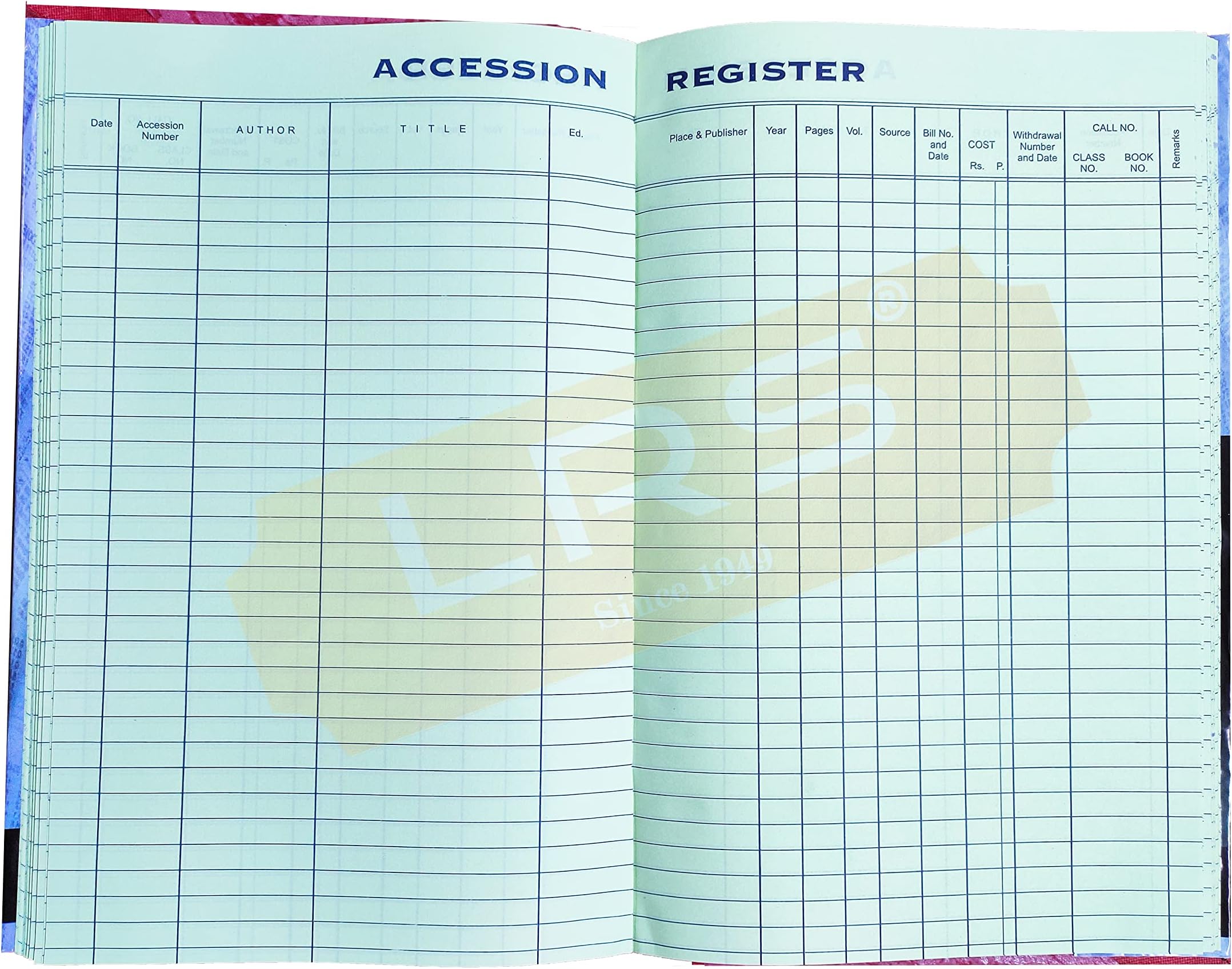 LRS Library Accession Register for Schools/Colleges/Libraries - 140 ...