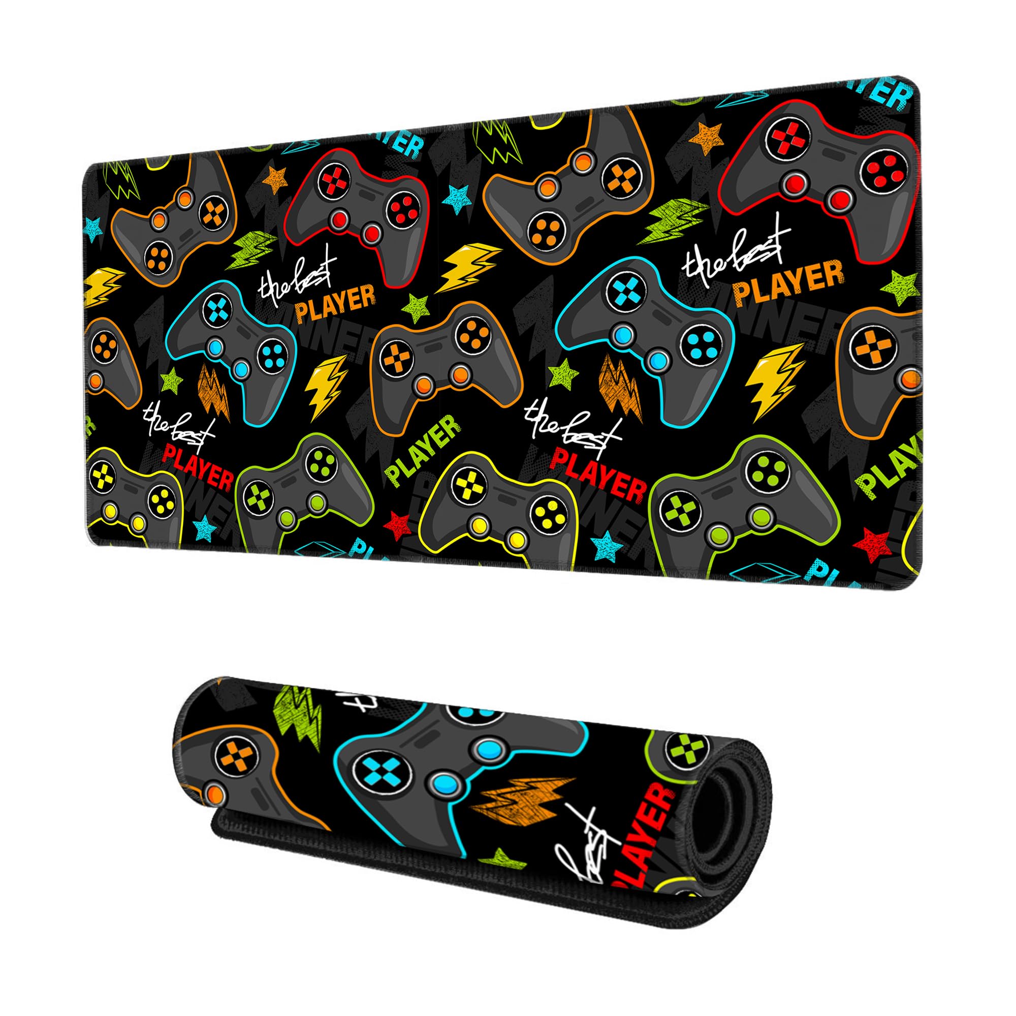 Amazon.com: Game Player Joystick Desk Mat for Desktop,Extended Gaming ...