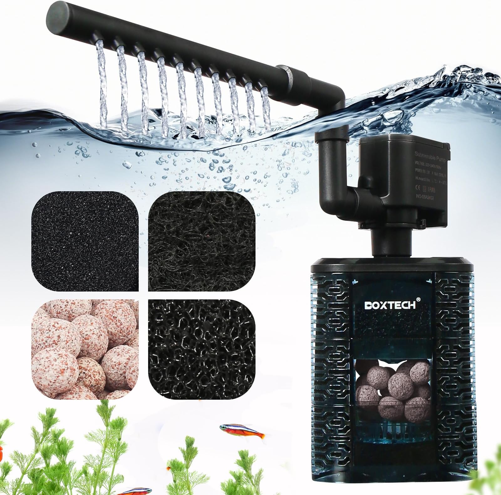 Amazon.com : UPETTOOLS Fish Tank Filter 20-40 Gallon Aquarium Filter ...