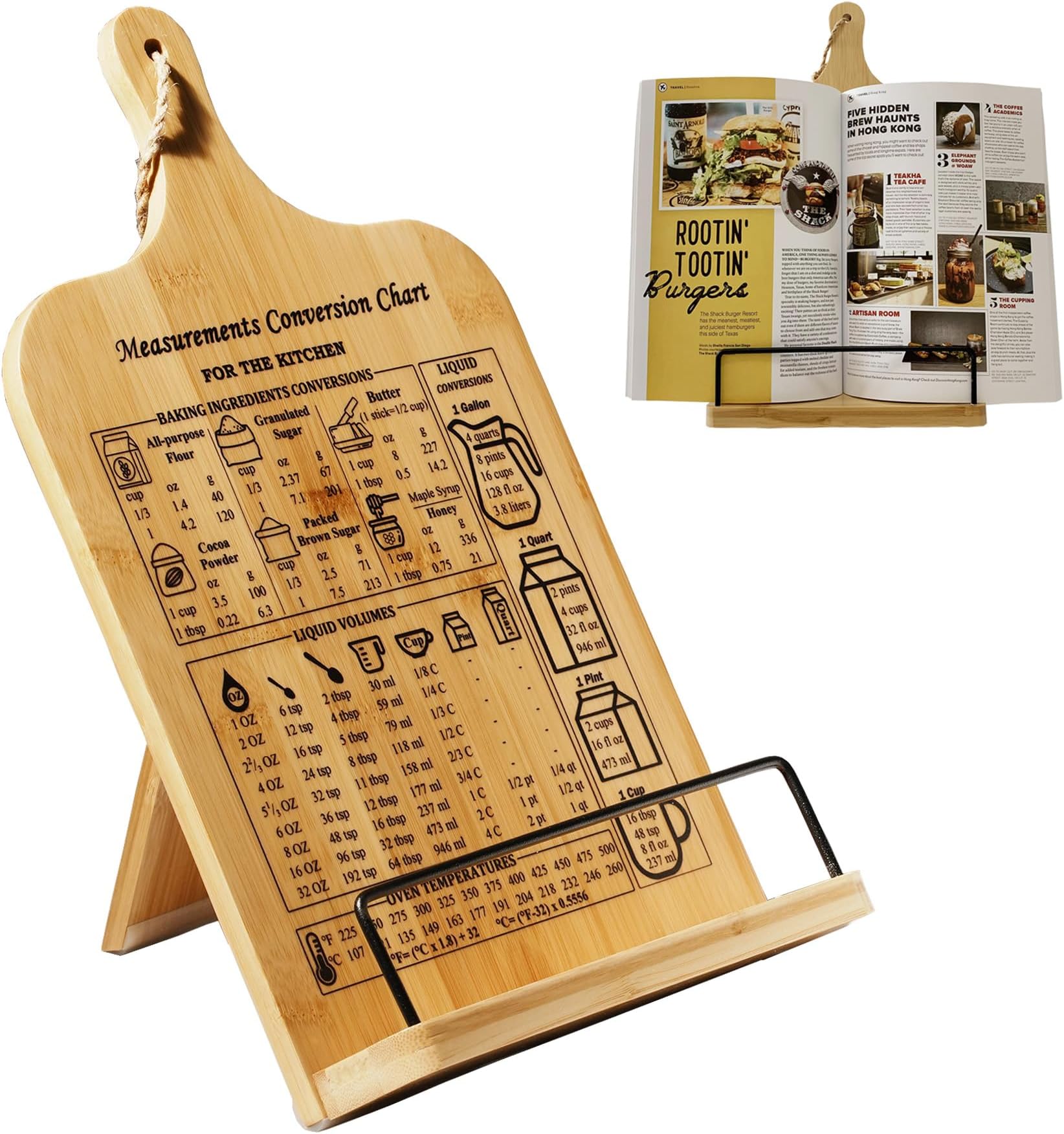 Amazon.com: MOLALOLA Cook Book Stand for Kitchen Counter - Recipe Book ...