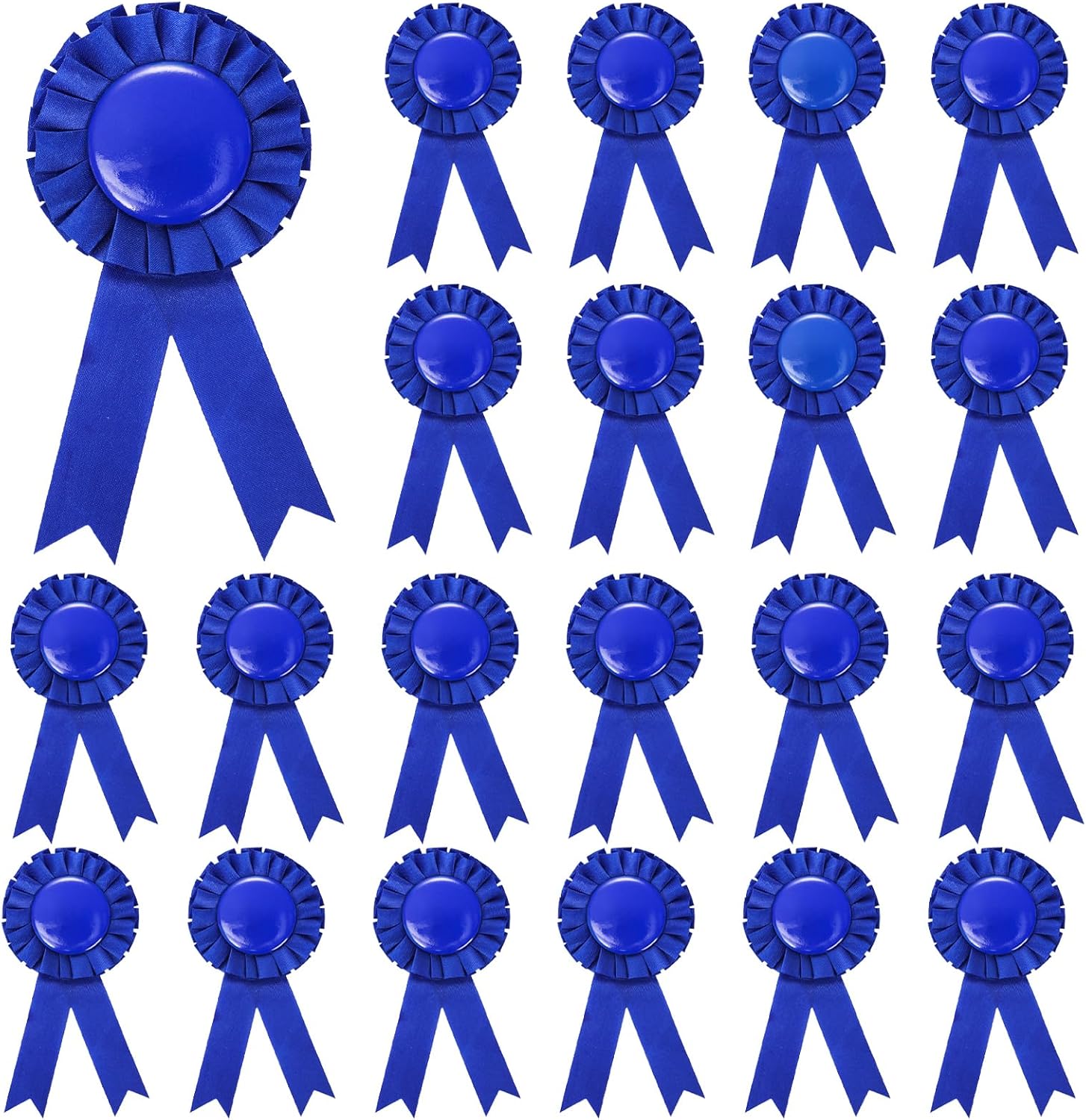 Amazon.com : Nicunom 20 Pcs Blank Award Ribbons, Blue Prize Ribbons DIY ...