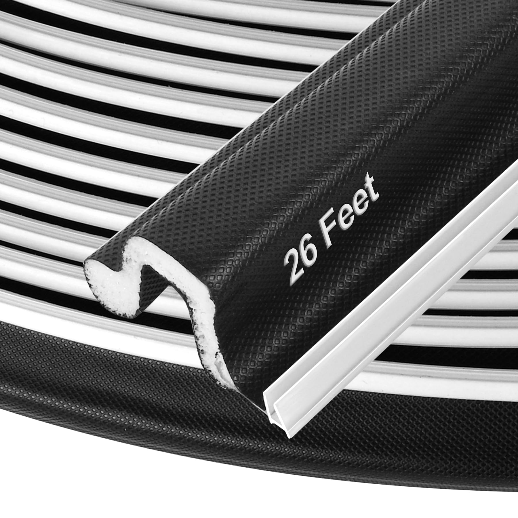 Kerf Door Weather Stripping 26 Ft V-Shaped Door Seal Strip for Large ...